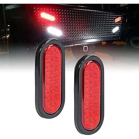 Amazon.com: 2pc 6" Red Oval LED Trailer Tail Light Kit [DOT FMVSS 108 ...