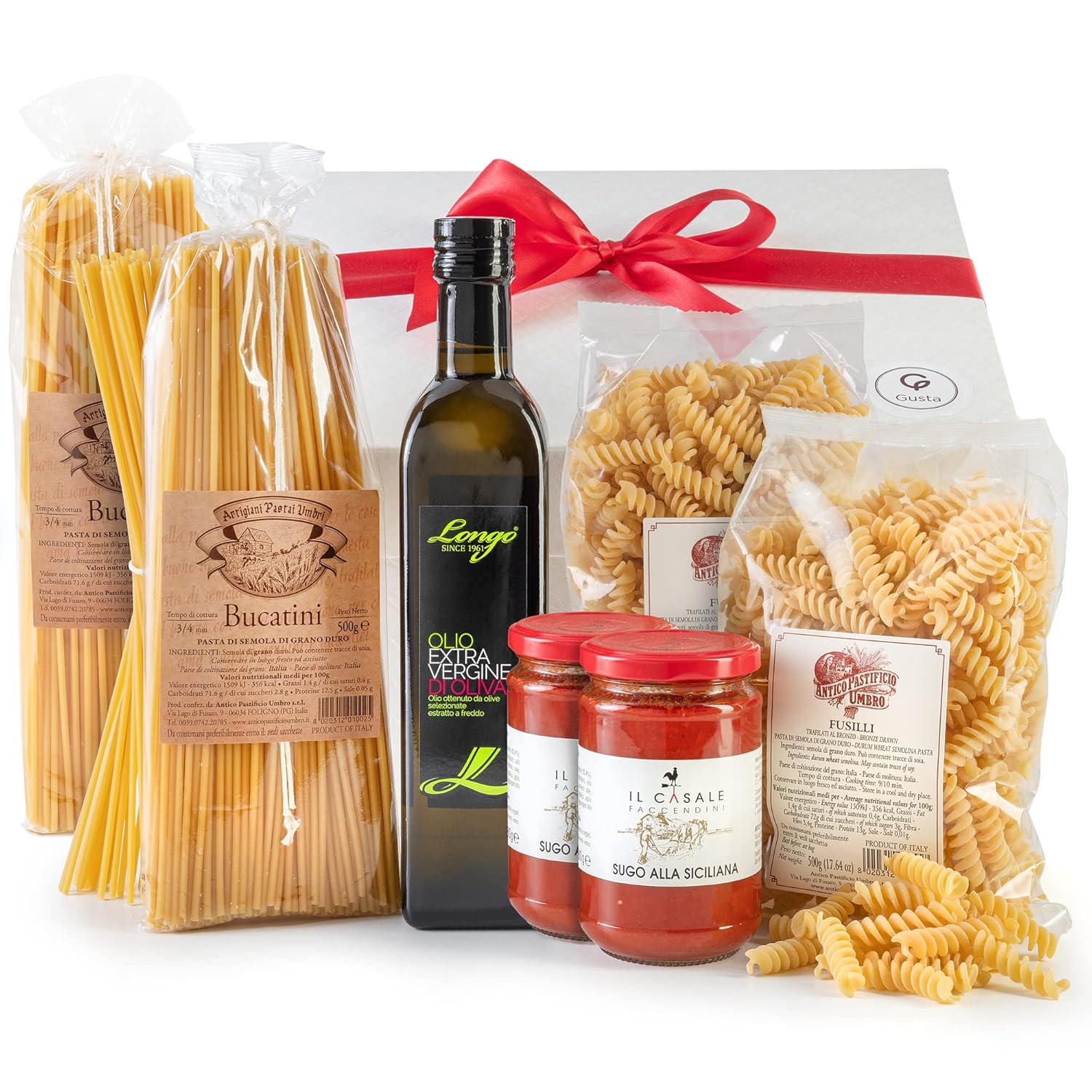 Amazon.com : Gusta Pasta Gift Basket in Deluxe Packaging - Made in ...