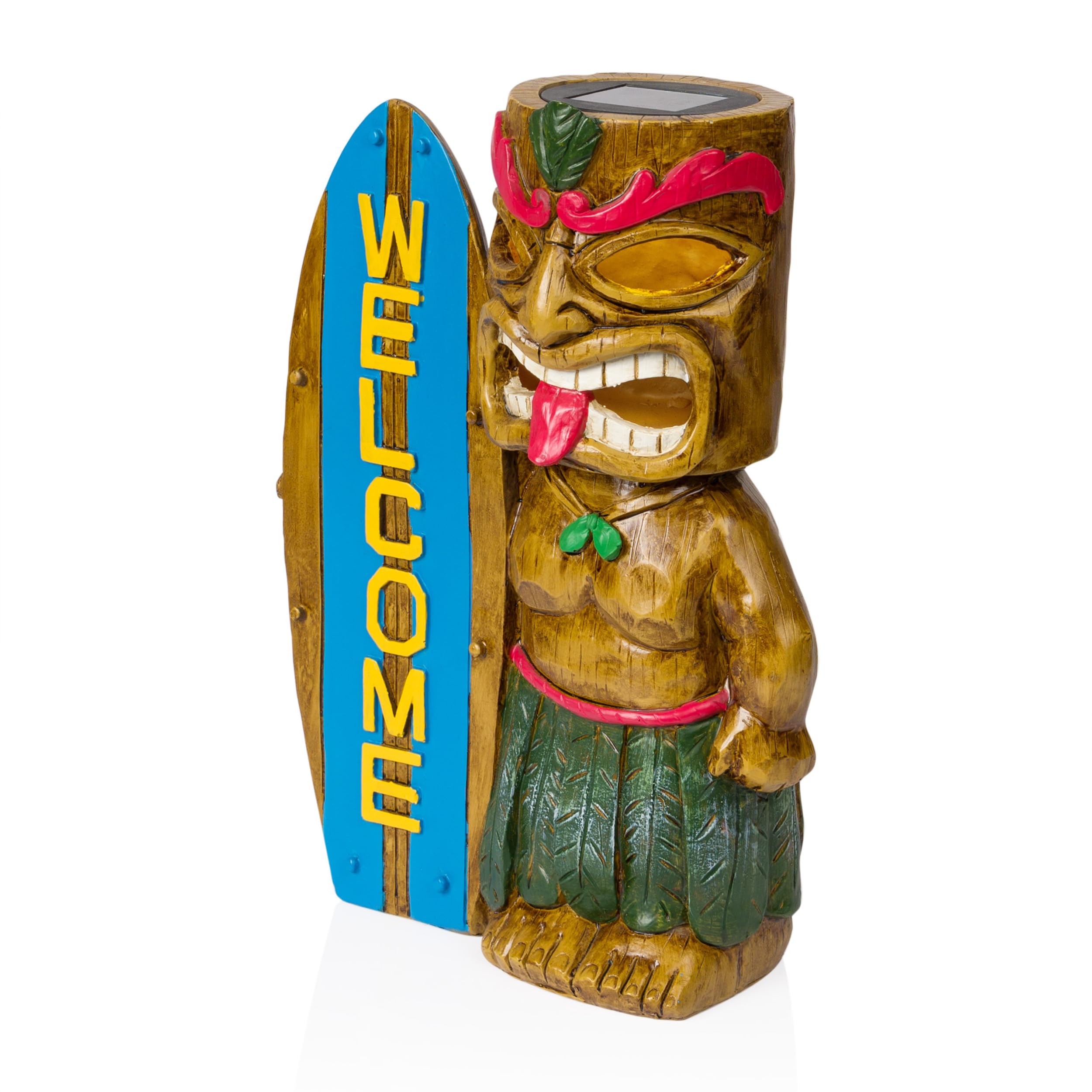 Snapklik.com : Alpine Corporation SLL2612SLR-HH Solar-Powered Tiki Statue
