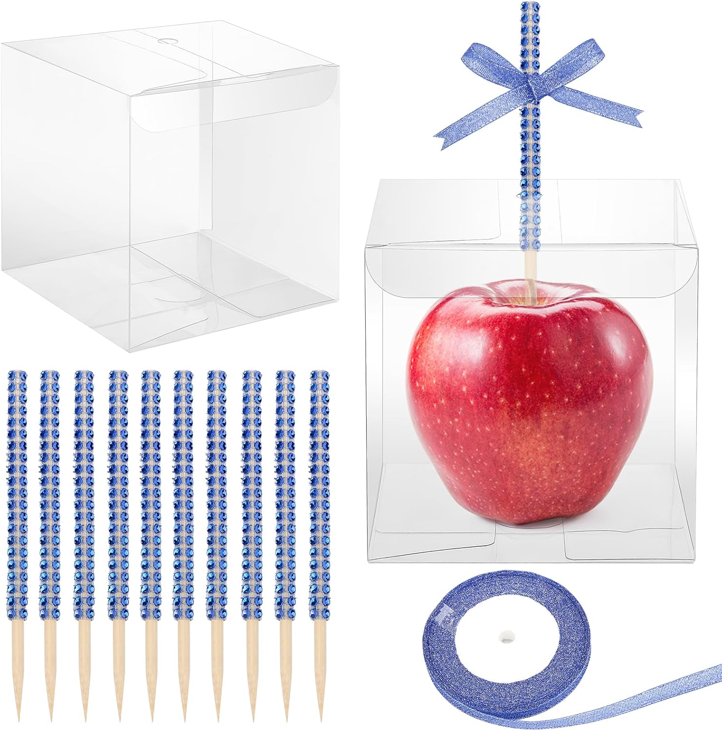 Amazon.com: Anglekai 10+10 Candy Apple Boxes with Hole and Sticks ...