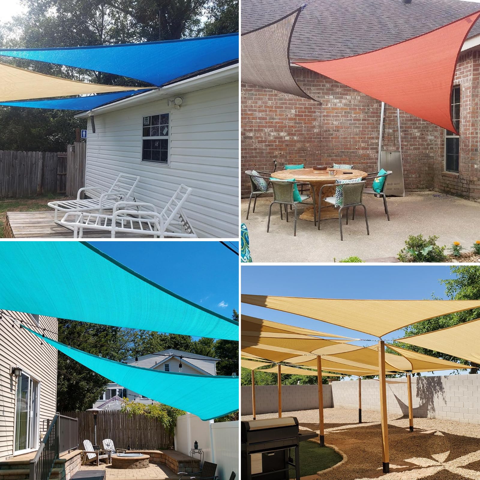 Snapklik.com : TANG 22 X 22 X 22 Sun Shade Sail Equilateral Triangle ...