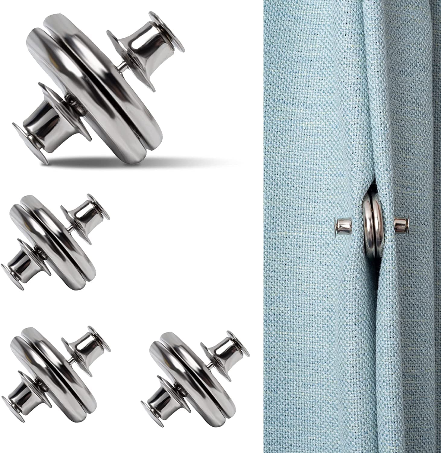 Buy HomeFast Magnetic Curtain Buckle Invisible Plastic Magnet Button ...