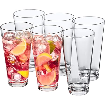 Amazon.com | Bistro Premium Quality Clear Plastic Tumblers | set of 8 ...