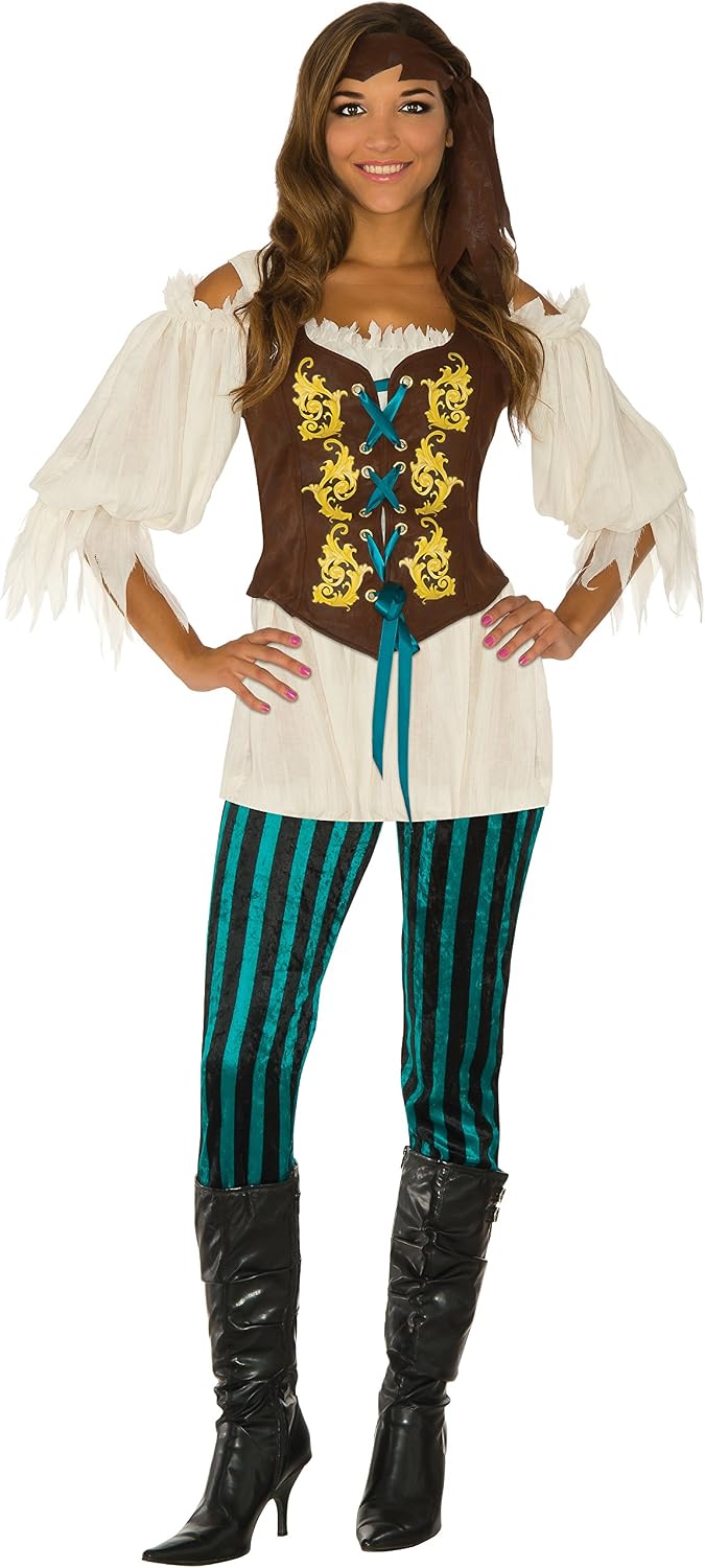 Amazon.com: Rubie's costume company Women's Swashbuckler Costume, Multi ...