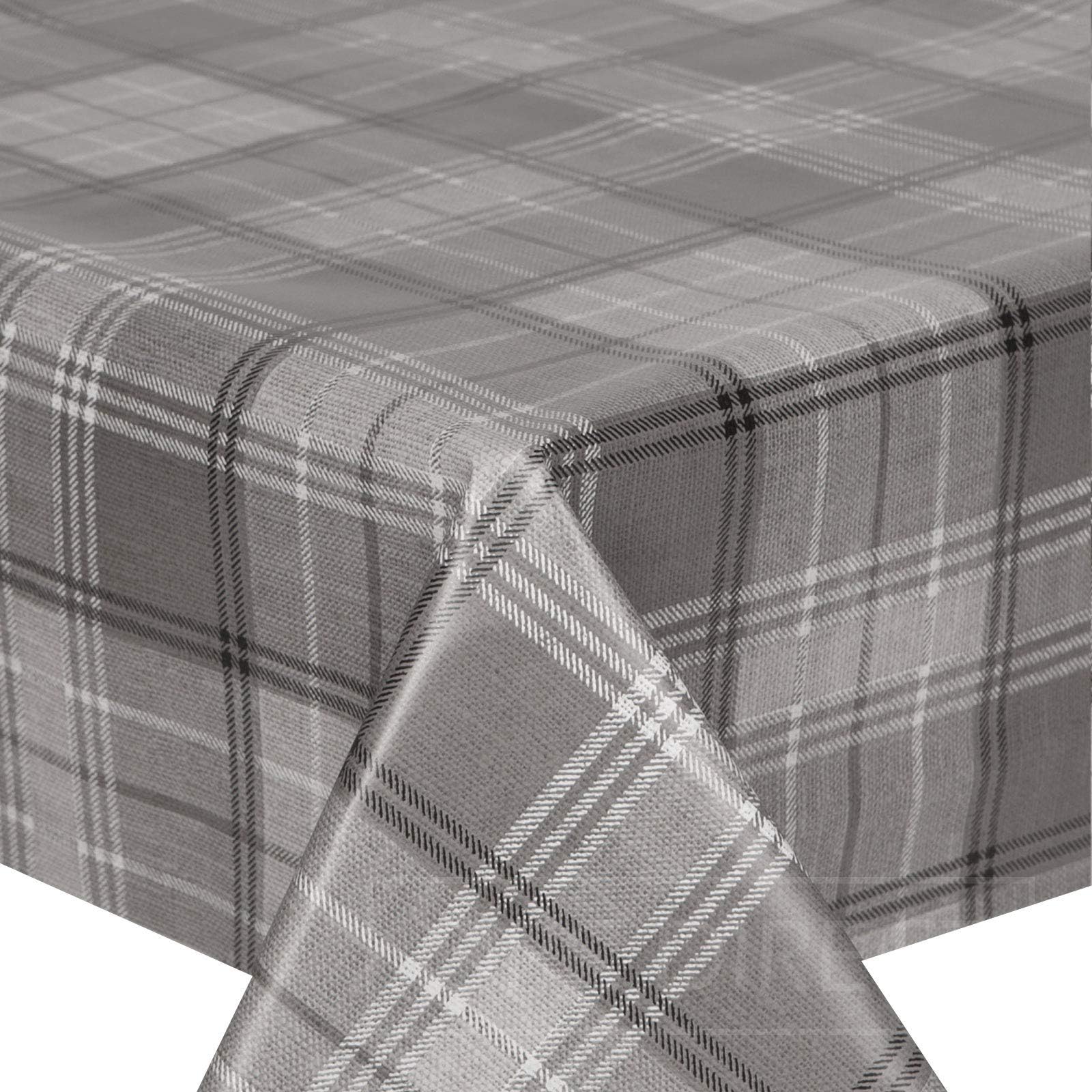 QPC Direct Tartan Tweed Plaid Check Effect PVC Oilcloth Table Cover ...