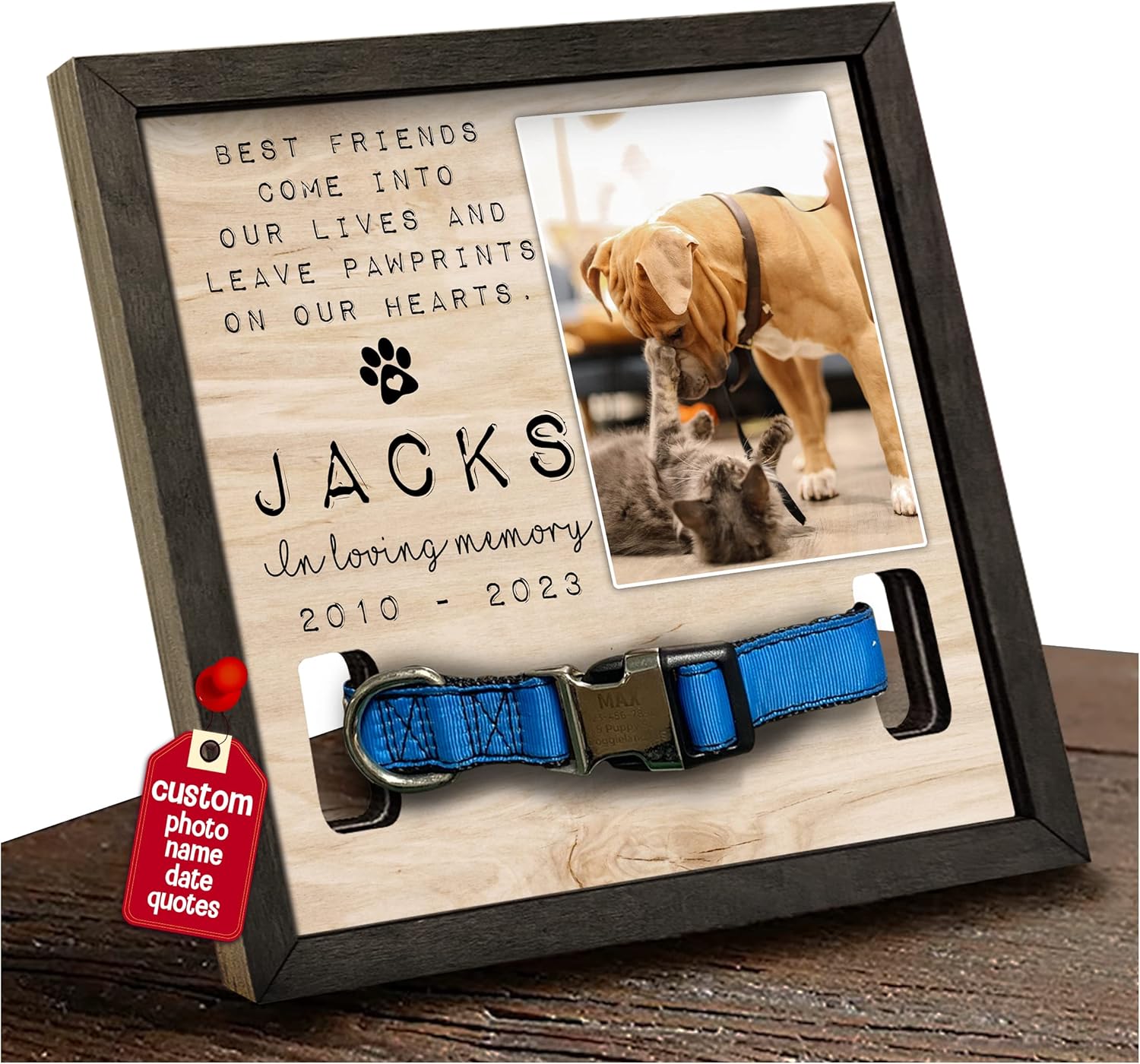 Amazon.com: Mallijik Customized Pet Sympathy Gifts Deceased Pet Picture ...