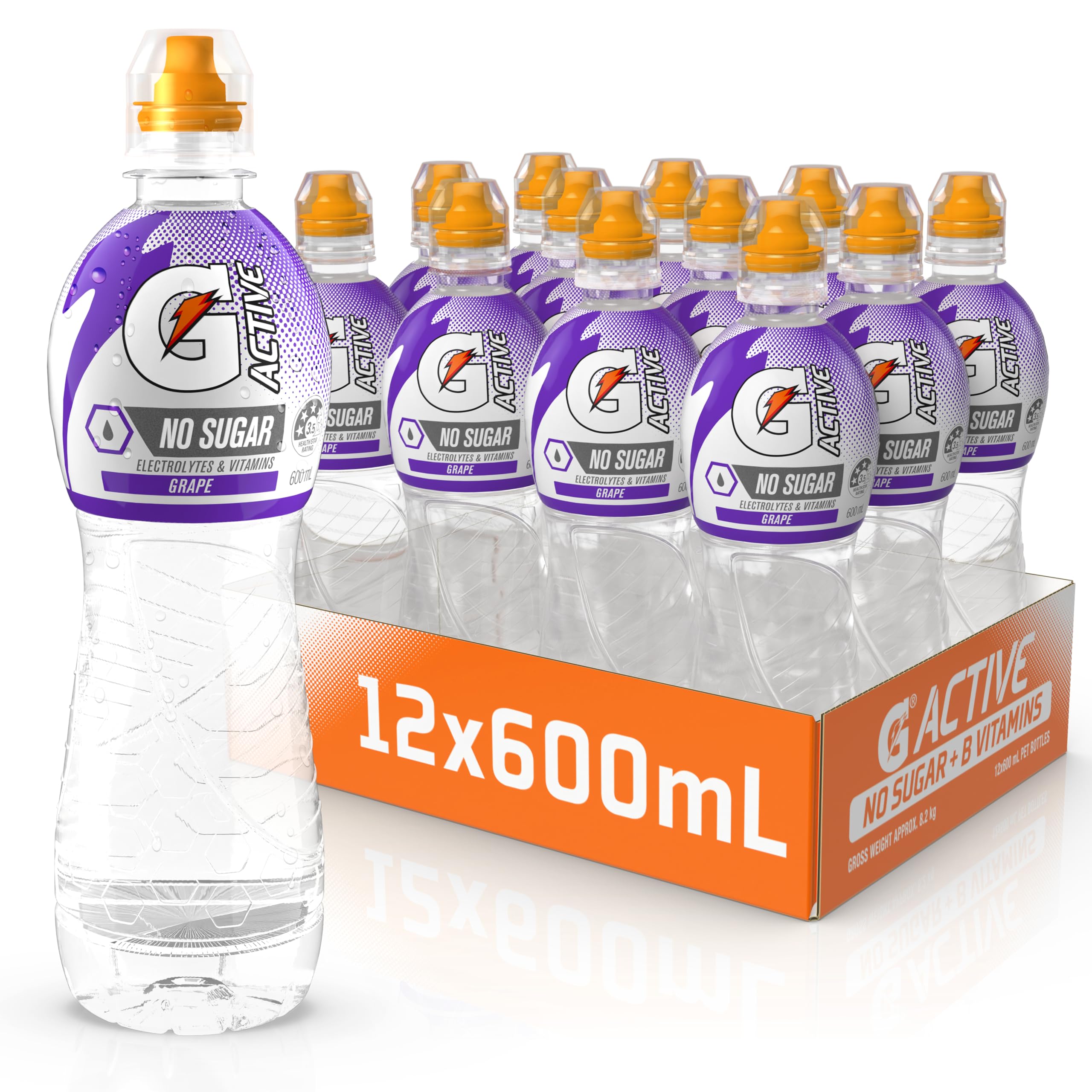 Gatorade Active Grape Electrolyte Water 600 ml (Pack of 12) : Amazon ...