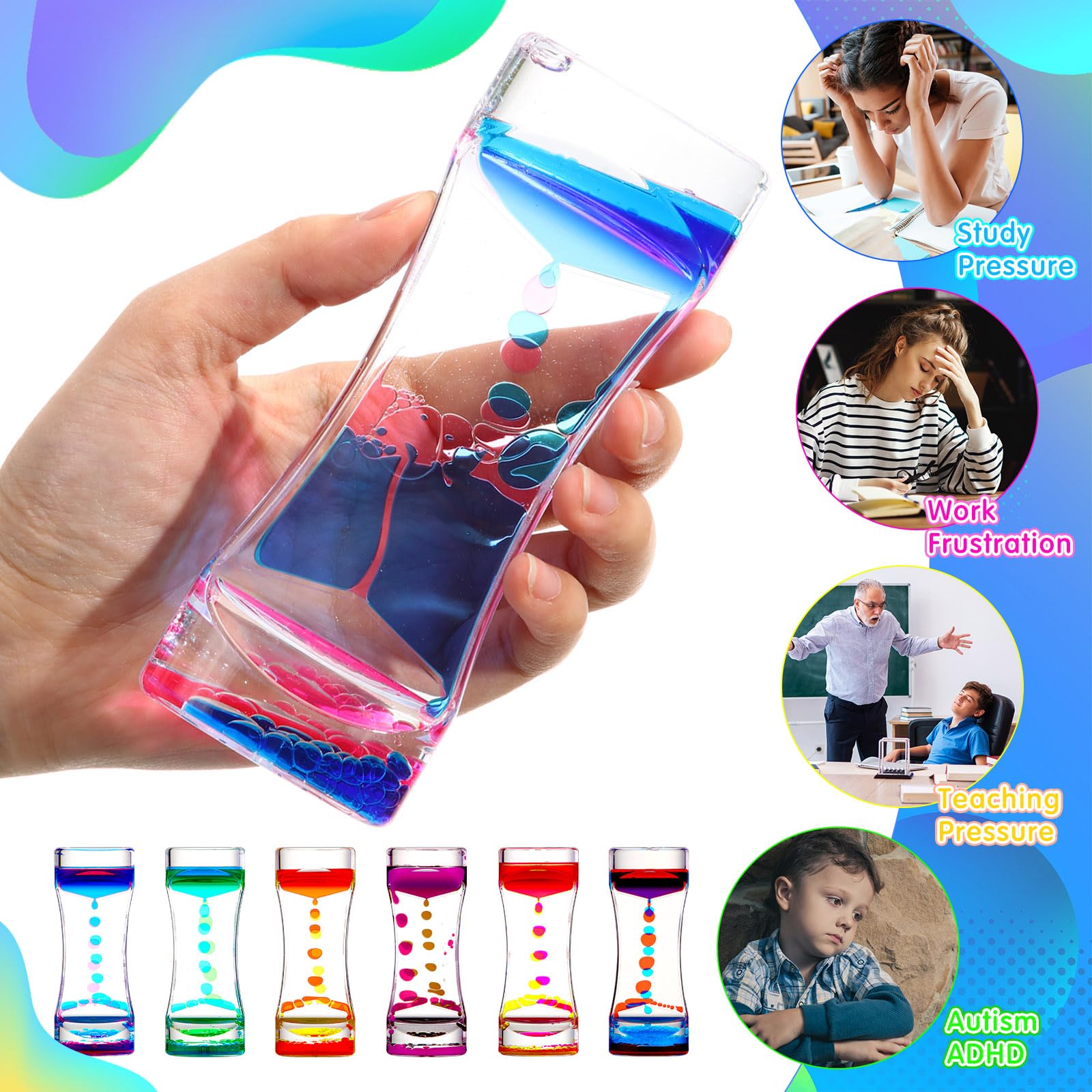 Snapklik.com : 10 Pack Liquid Motion Bubbler Timer For Kids And Adults ...