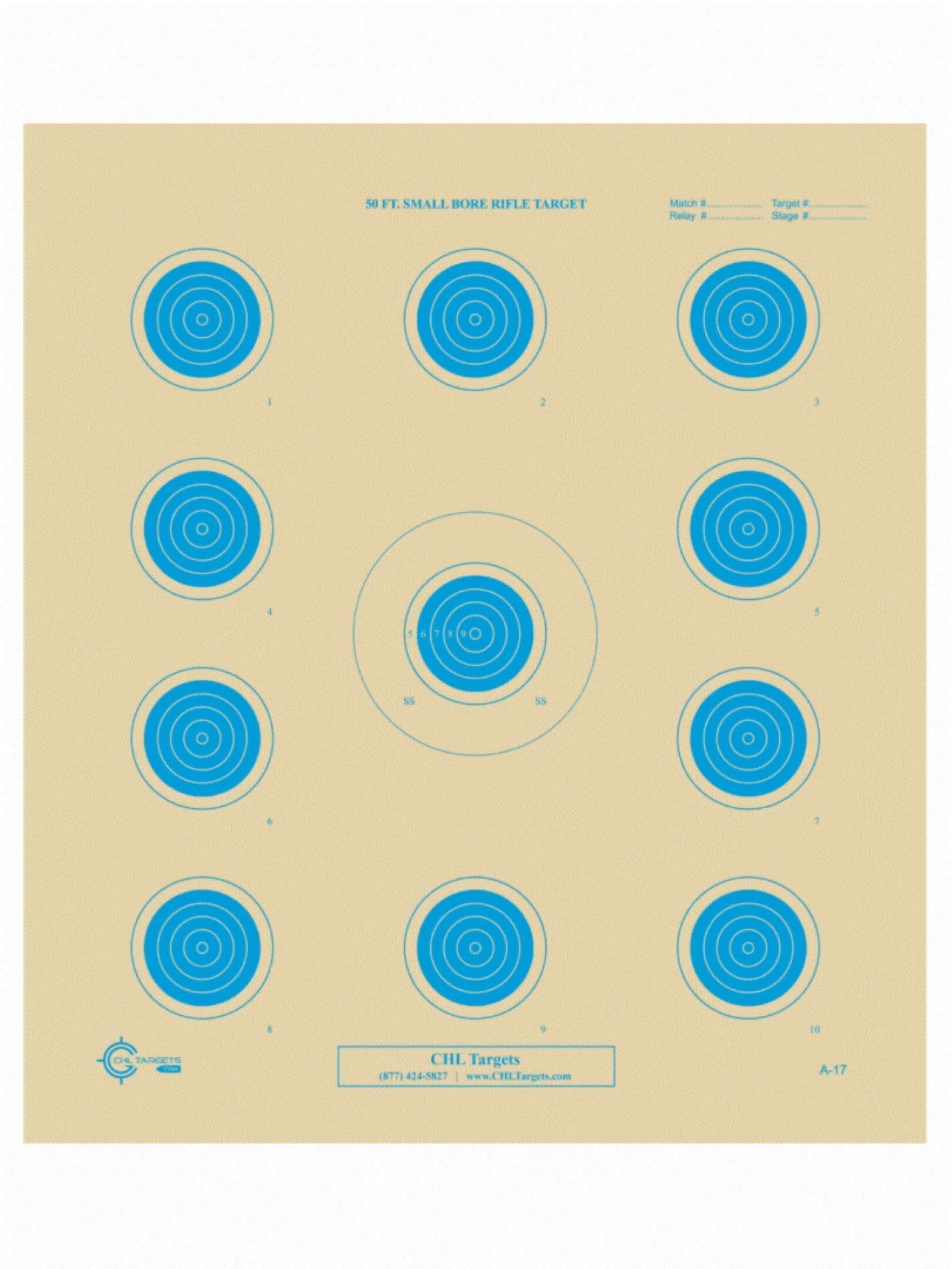 Snapklik.com : Official NRA, A-17 Shooting Target, 50 Foot Small Bore ...