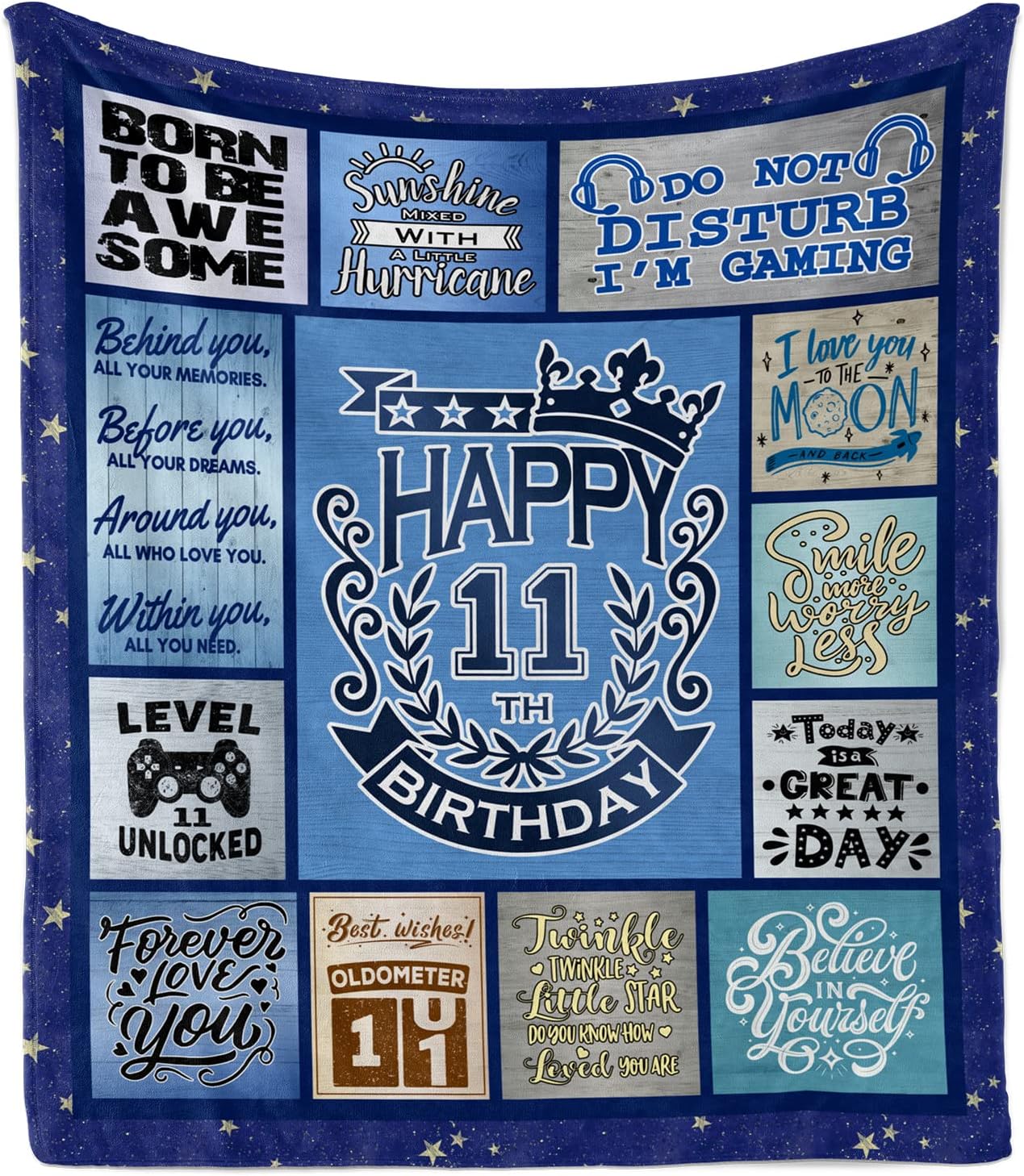 11 Year Old Girl Boy Gift Ideas Throw Blanket 50 x60 11th Birthday 11-year-old-girl-boy-gift-ideas-throw-blanket-50-x60-11th-birthday