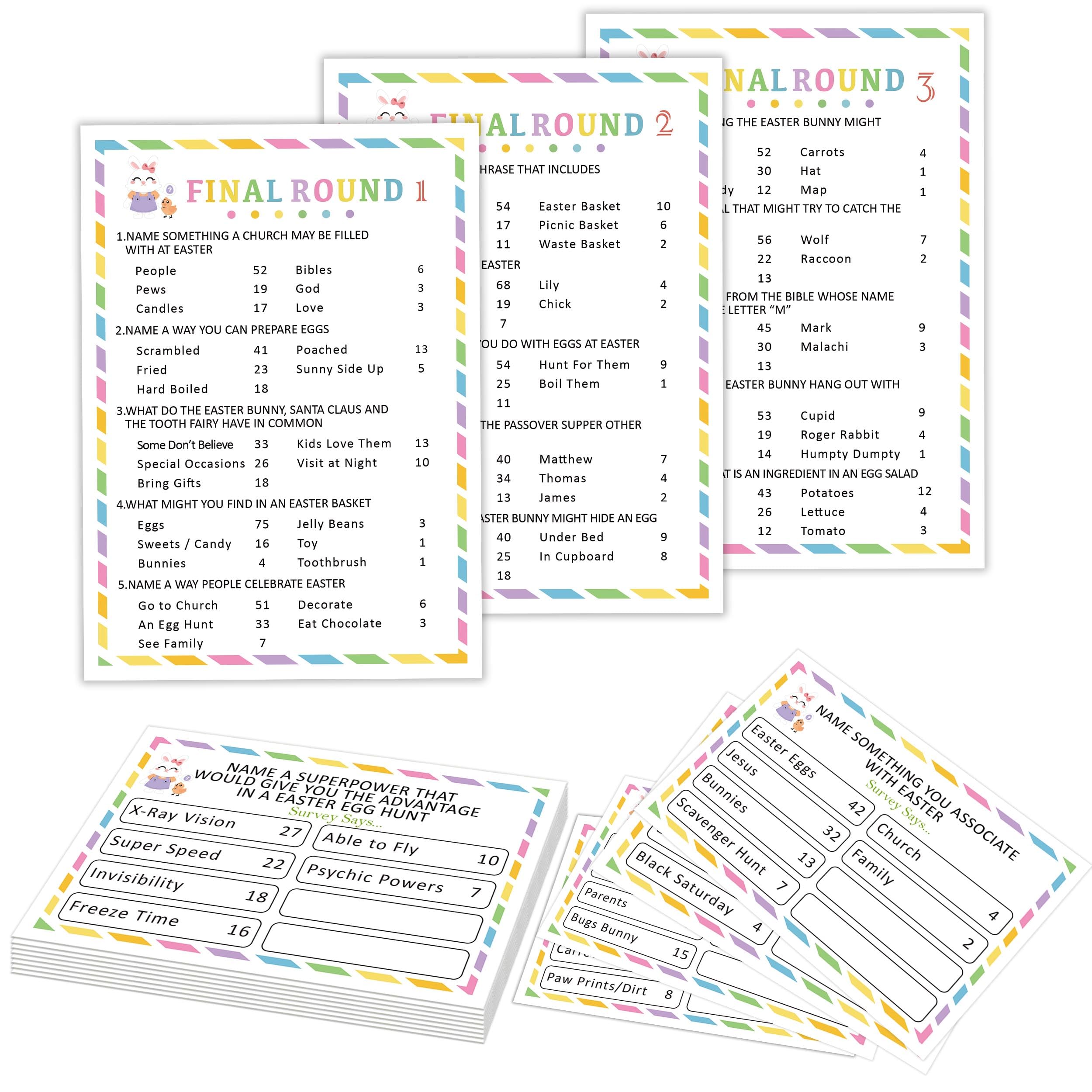 Amazon.com: Easter Friendly Feud Game - Easter Trivia Quiz, Family Game ...