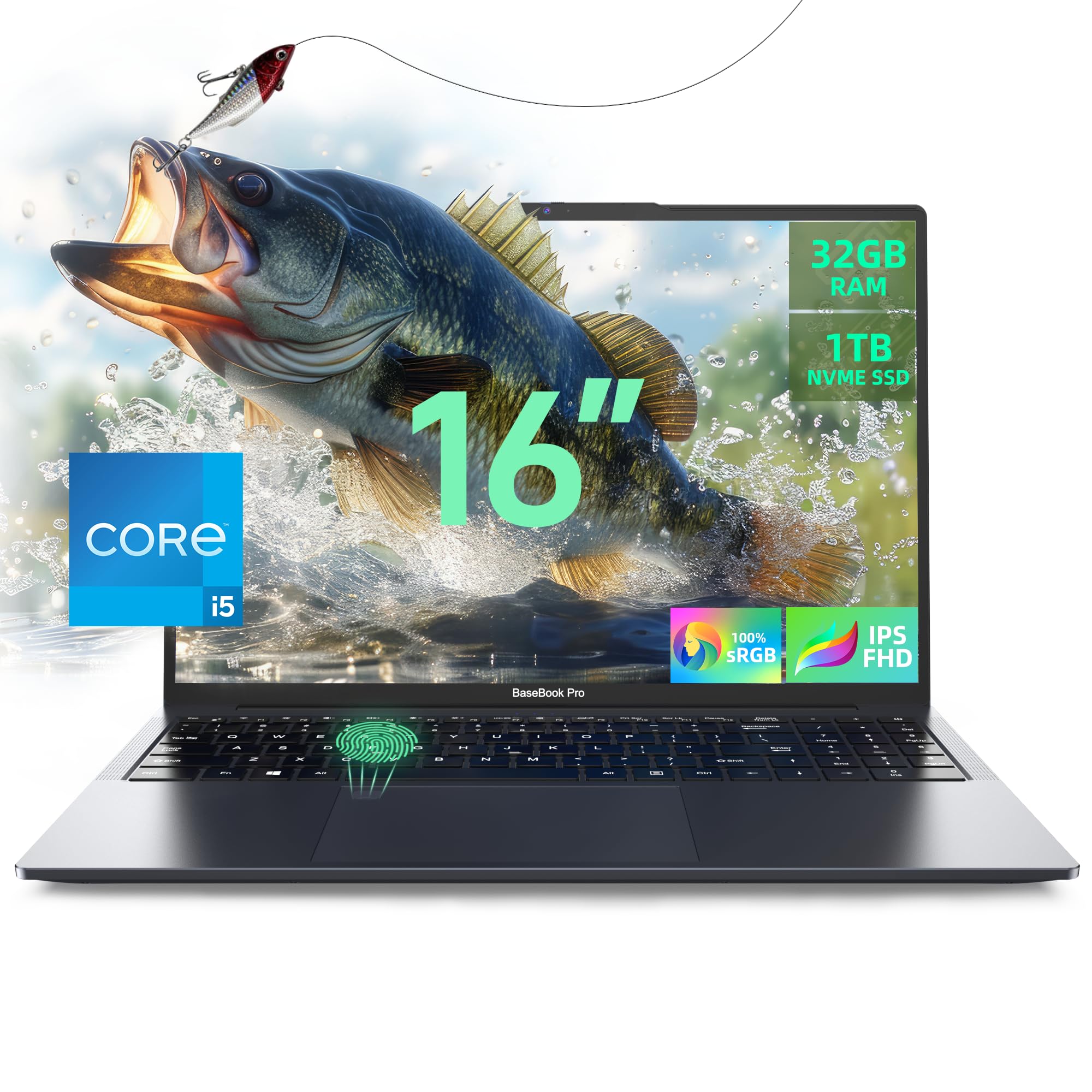 Amazon.com: BHWW Casual Gaming Laptop, 32GB RAM, 1T SSD, 16-inch ...