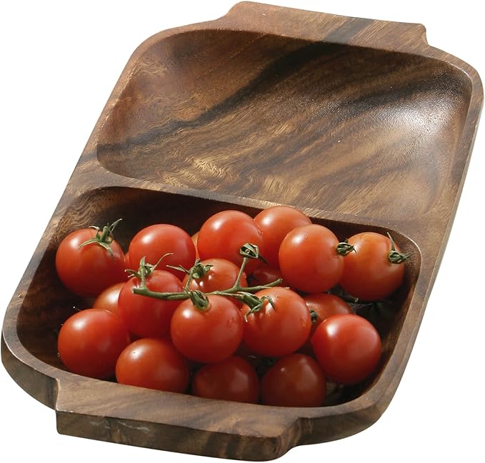 Amazon.com: Premier Housewares 2 Section Rectangle Serving Dish with ...