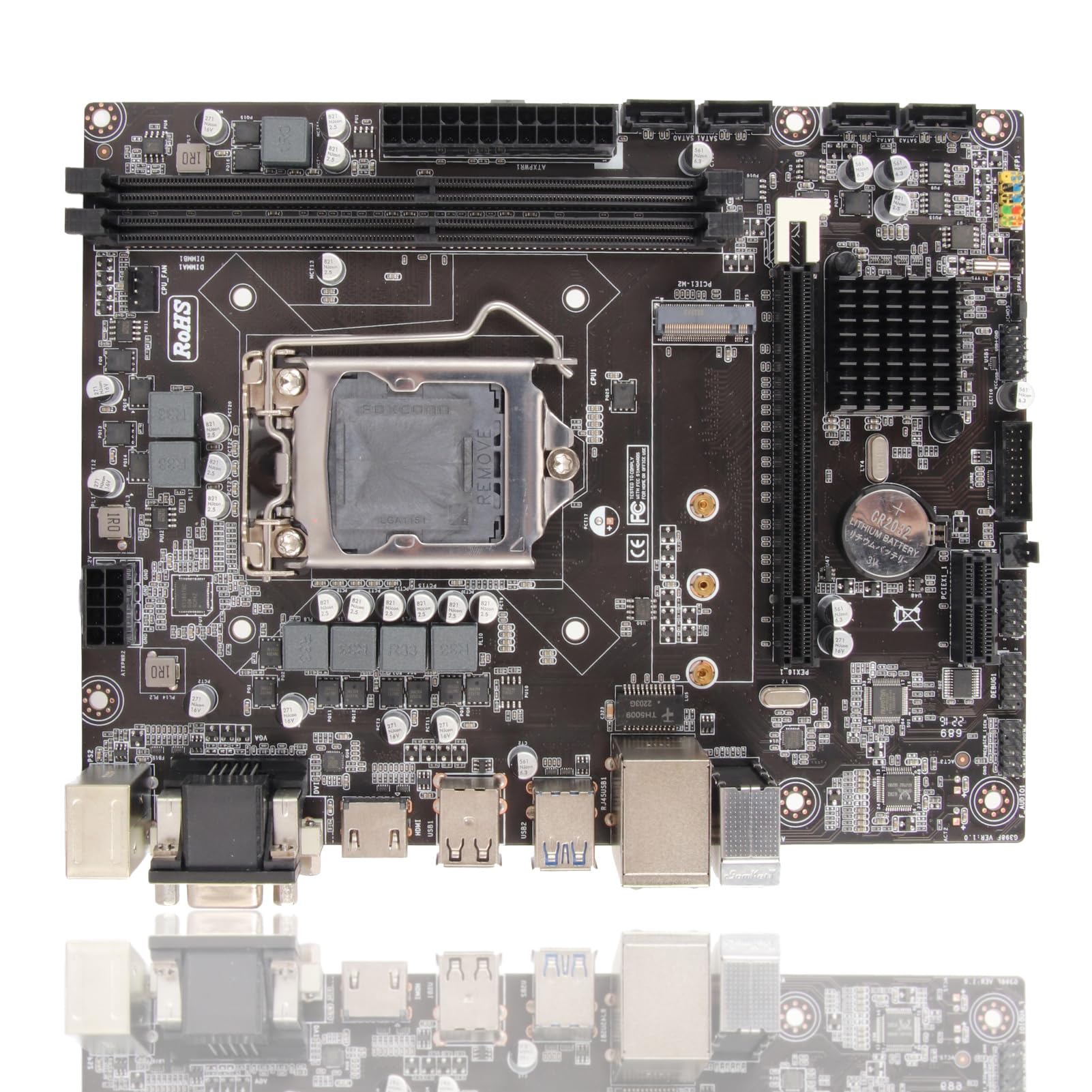 Yunir Computer Motherboard, H310 Lga 1151 Motherboard, Supports 8Th 9Th ...