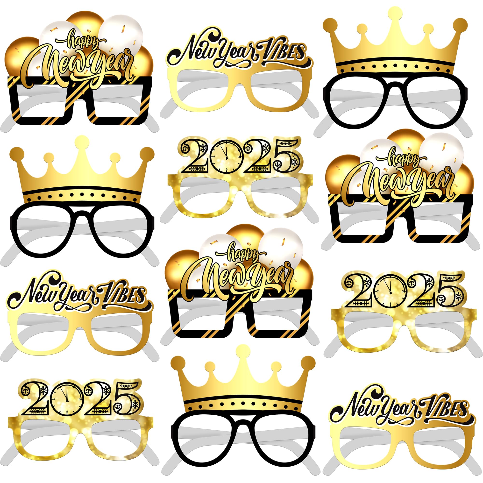 Amazon.com: KatchOn, 2025 Glasses New Years Eve - Pack of 12 | New ...