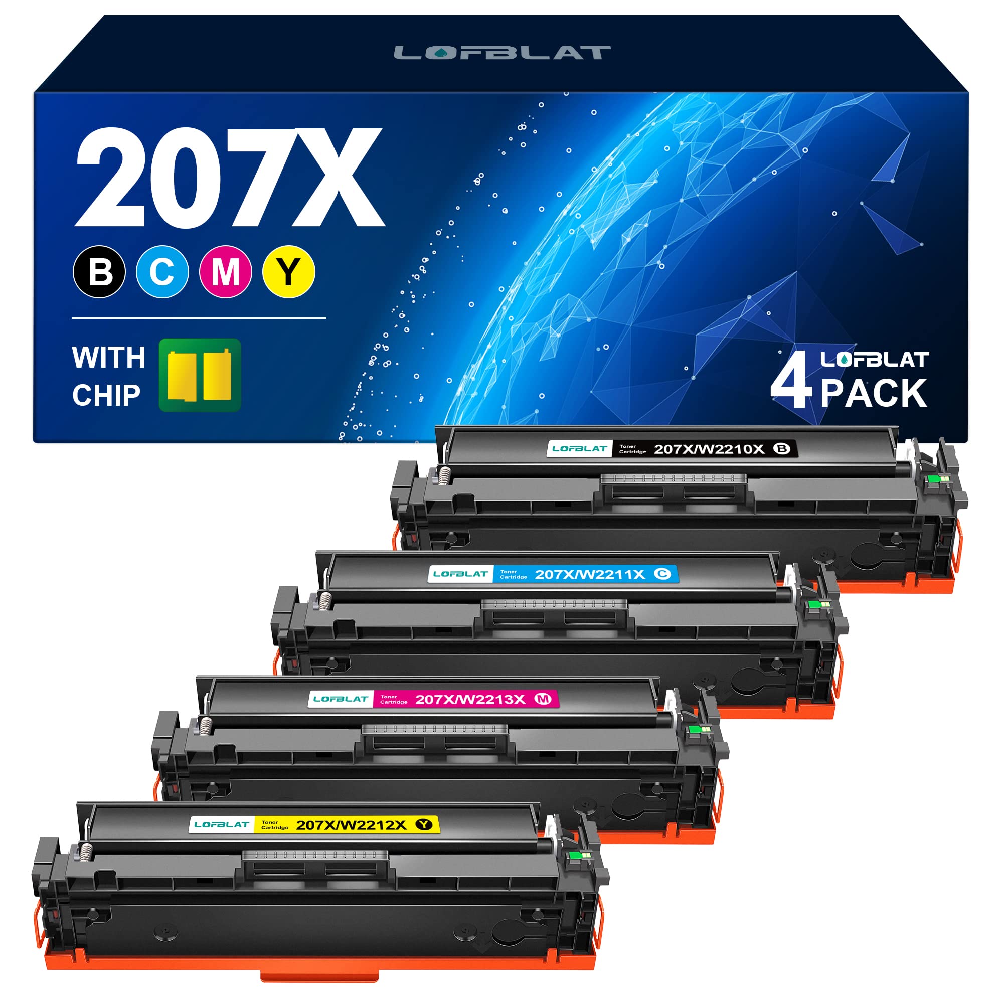 LOFBLAT 207X Toner Set, Ersatz für Toner HP Color Laserjet Pro MFP ...