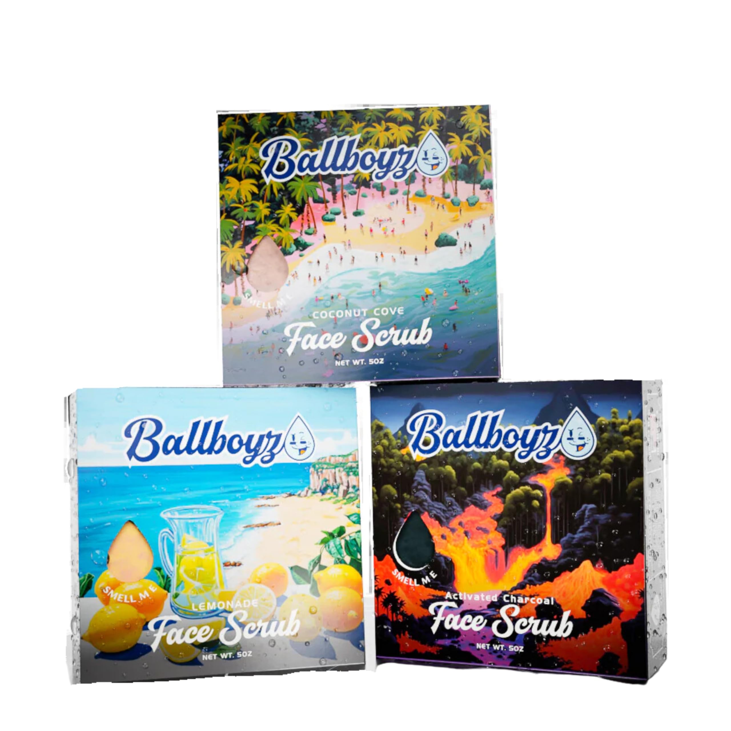 Amazon.com: Ballboyz Soap: Face Scrub 3-Pack - Variety Pack (Activated ...
