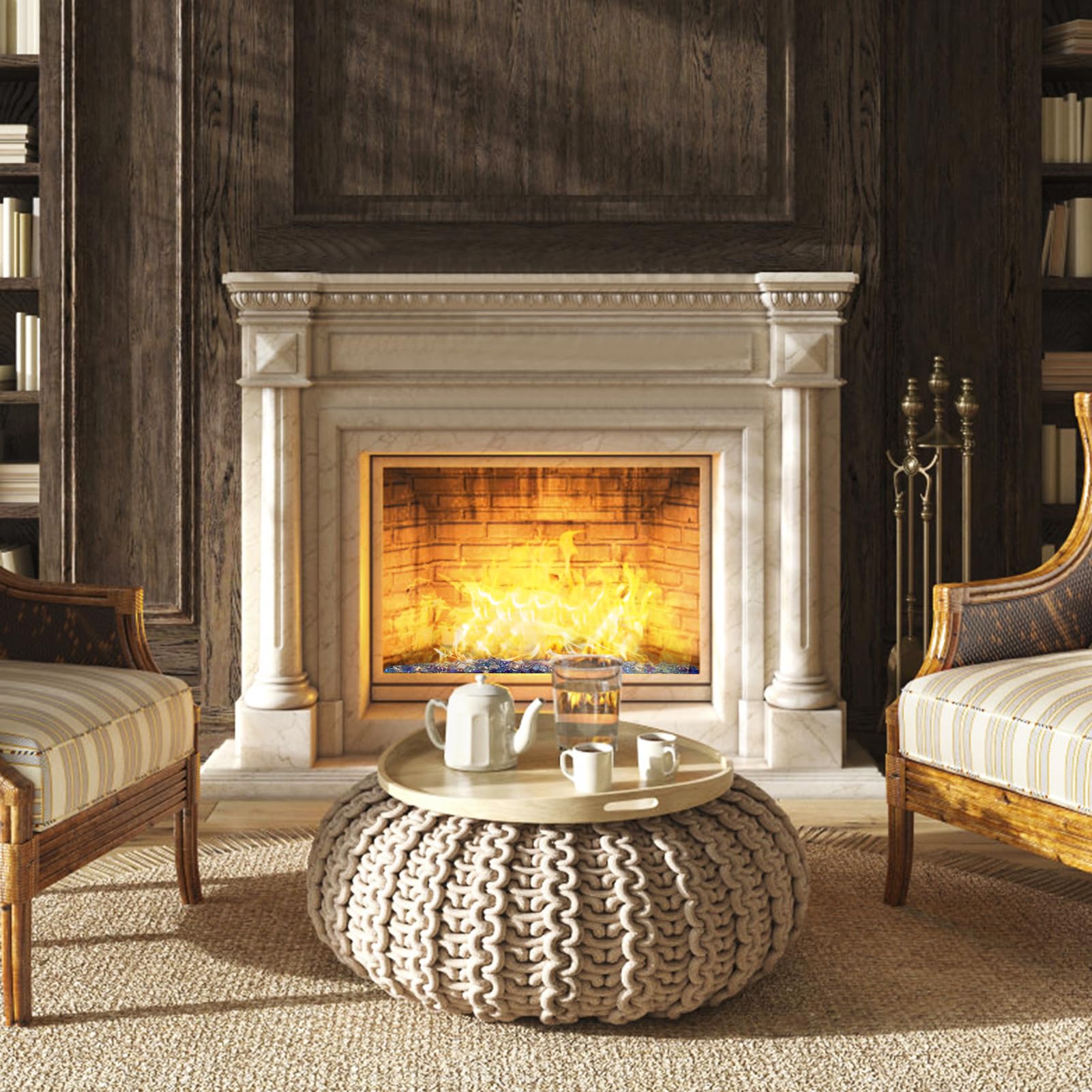 Snapklik.com : 10 Lbs Fire Pit Glass For Propane Fire Pit, 3/4 Inch ...