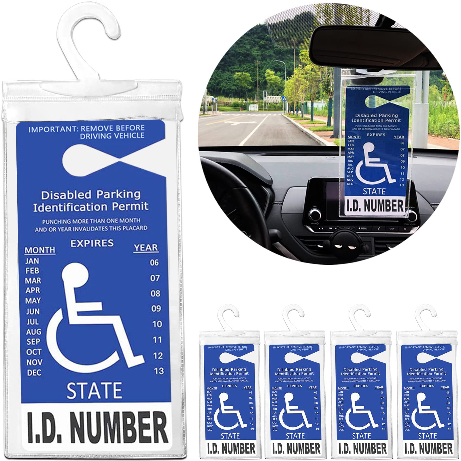 Snapklik.com : Lofrcin 4 PCS Handicap Placard Holder For Auto, Ultra ...