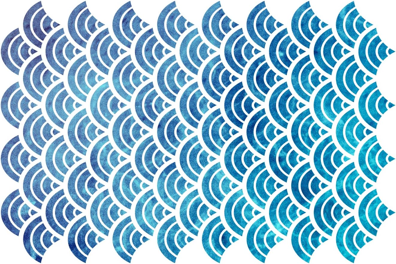 Scale Pattern Stencil Painting Stencil (A4) : Amazon.de: DIY & Tools