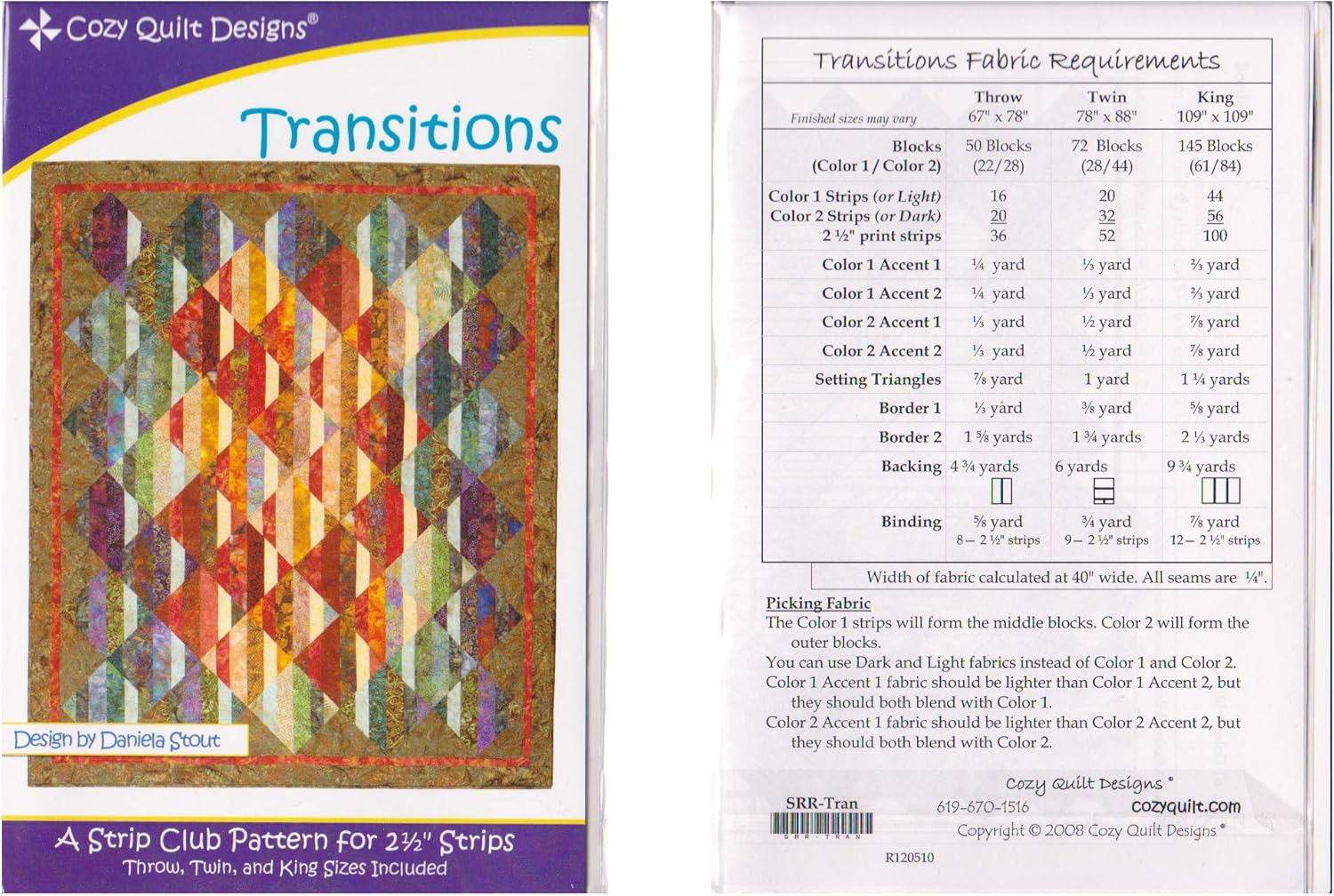Cozy Quilt Designs 'Strip Club' Pattern - Transitions (Includes ...