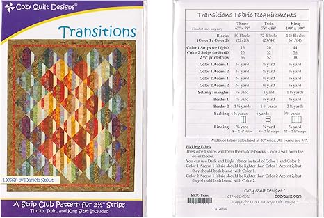 Amazon.com: Cozy Quilt Designs 'Strip Club' Pattern - Transitions ...