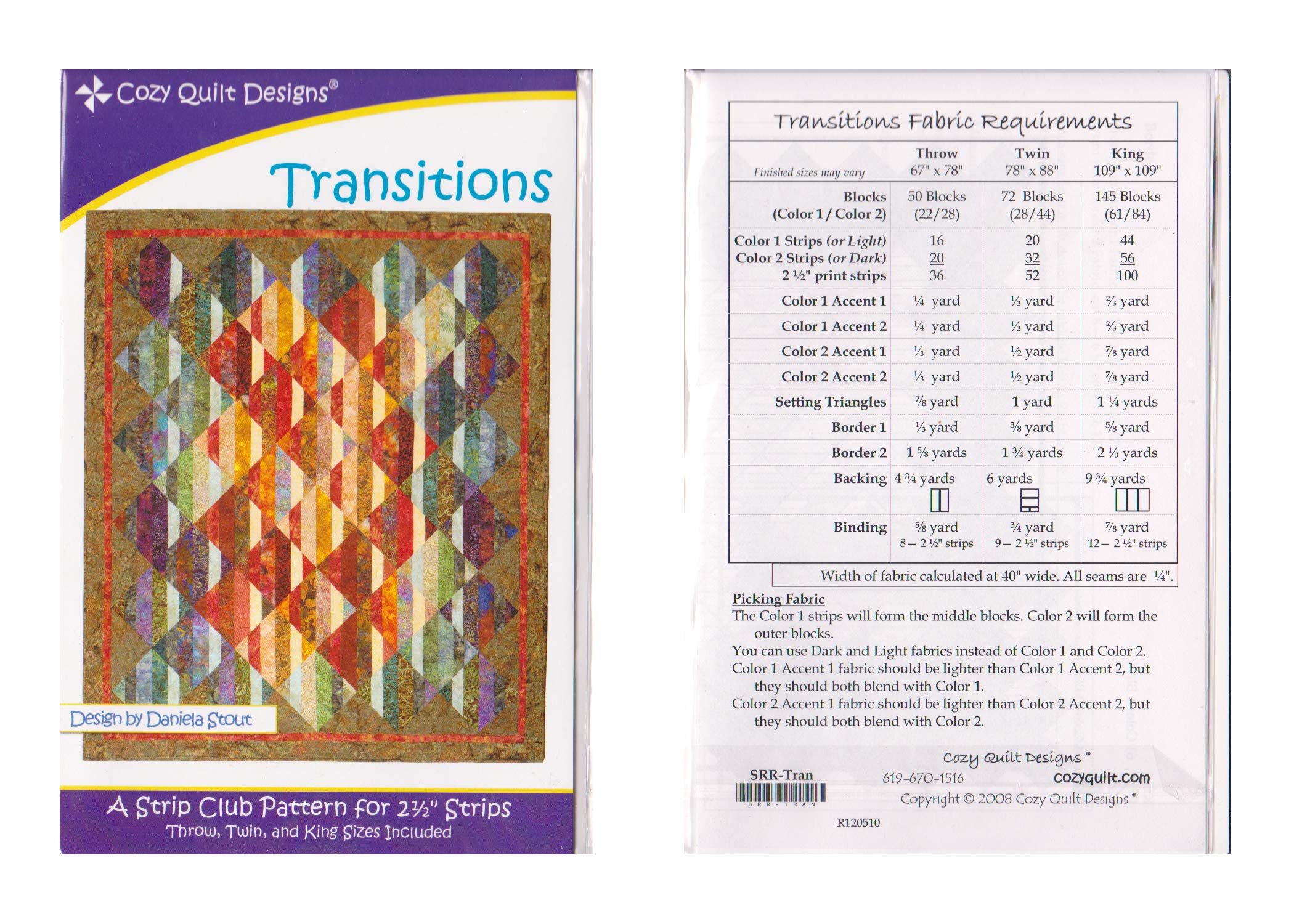 Cozy Quilt Designs 'Strip Club' Pattern - Transitions (Includes ...