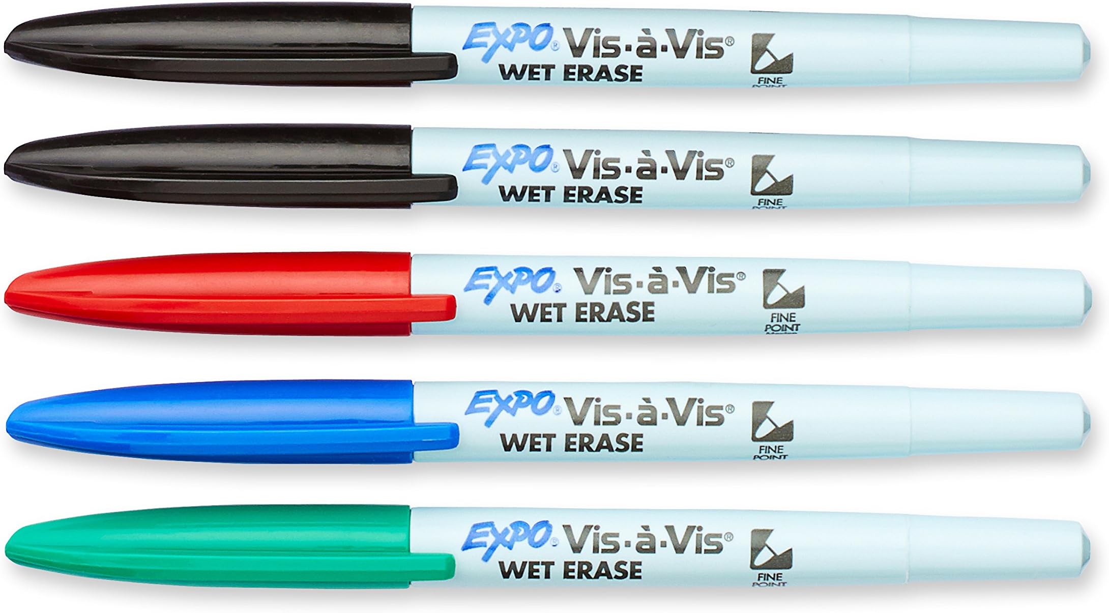 Amazon.com : Expo Vis-a-Vis Wet-Erase Marker, Fine Point, 4-Color Set ...