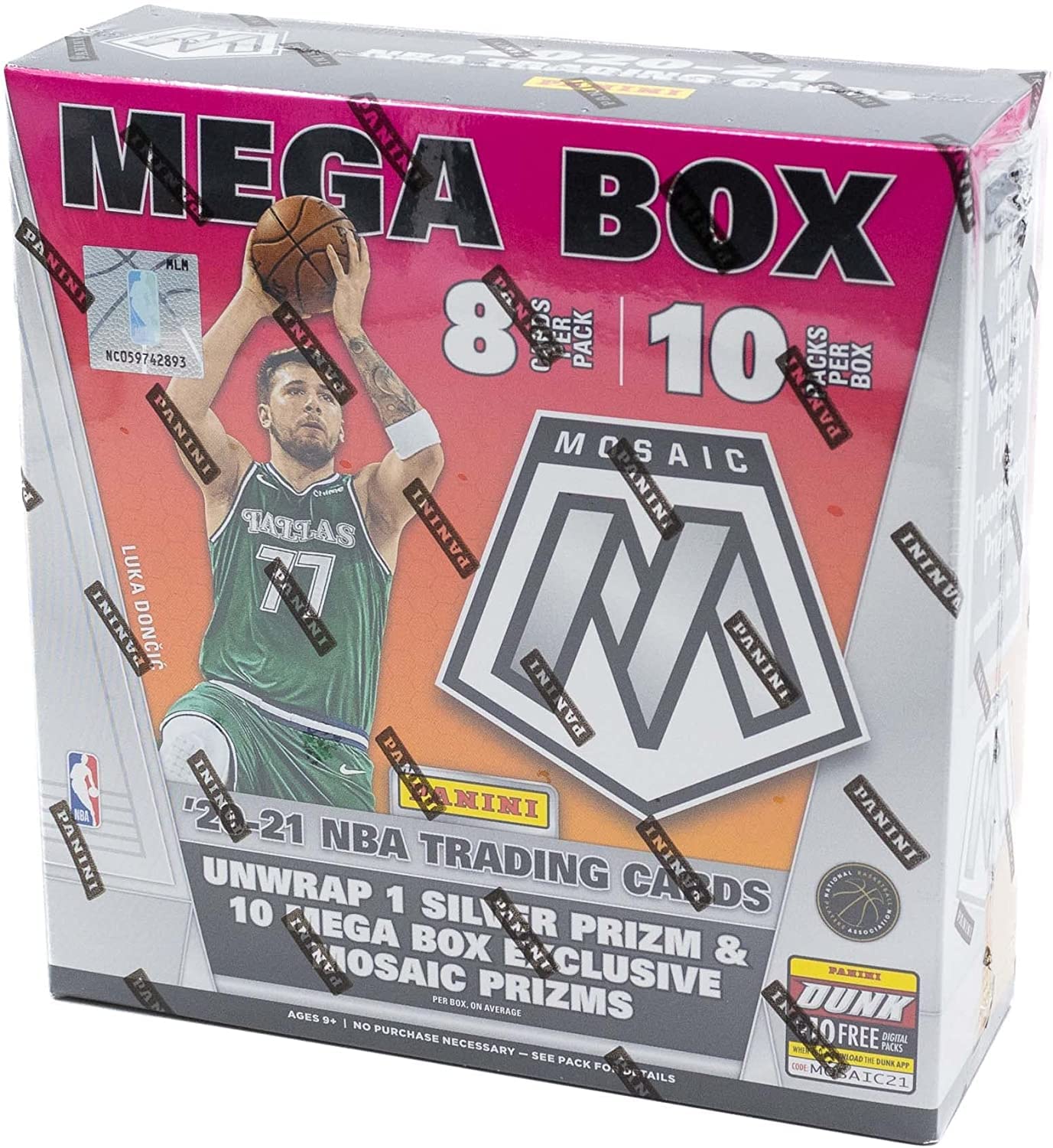 2020/21 Panini Mosaic NBA Basketball MEGA box (10 pks/bx) stock finder ...