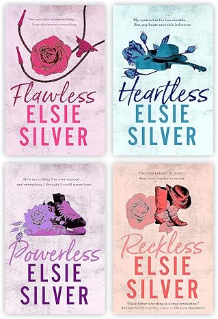 By Elsie Silver (Chestnut Springs) 4 Books Collection set: Flawless, Heartless, Powerless ...