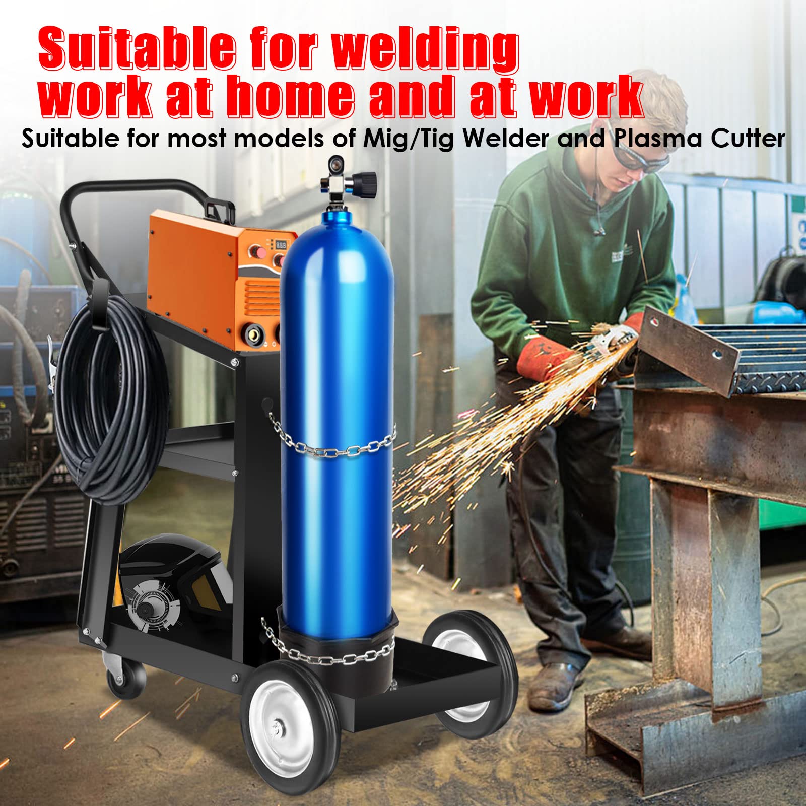 Snapklik.com : AQNIEGEP Welding Cart Heavy Duty Welding Cart For Tig ...