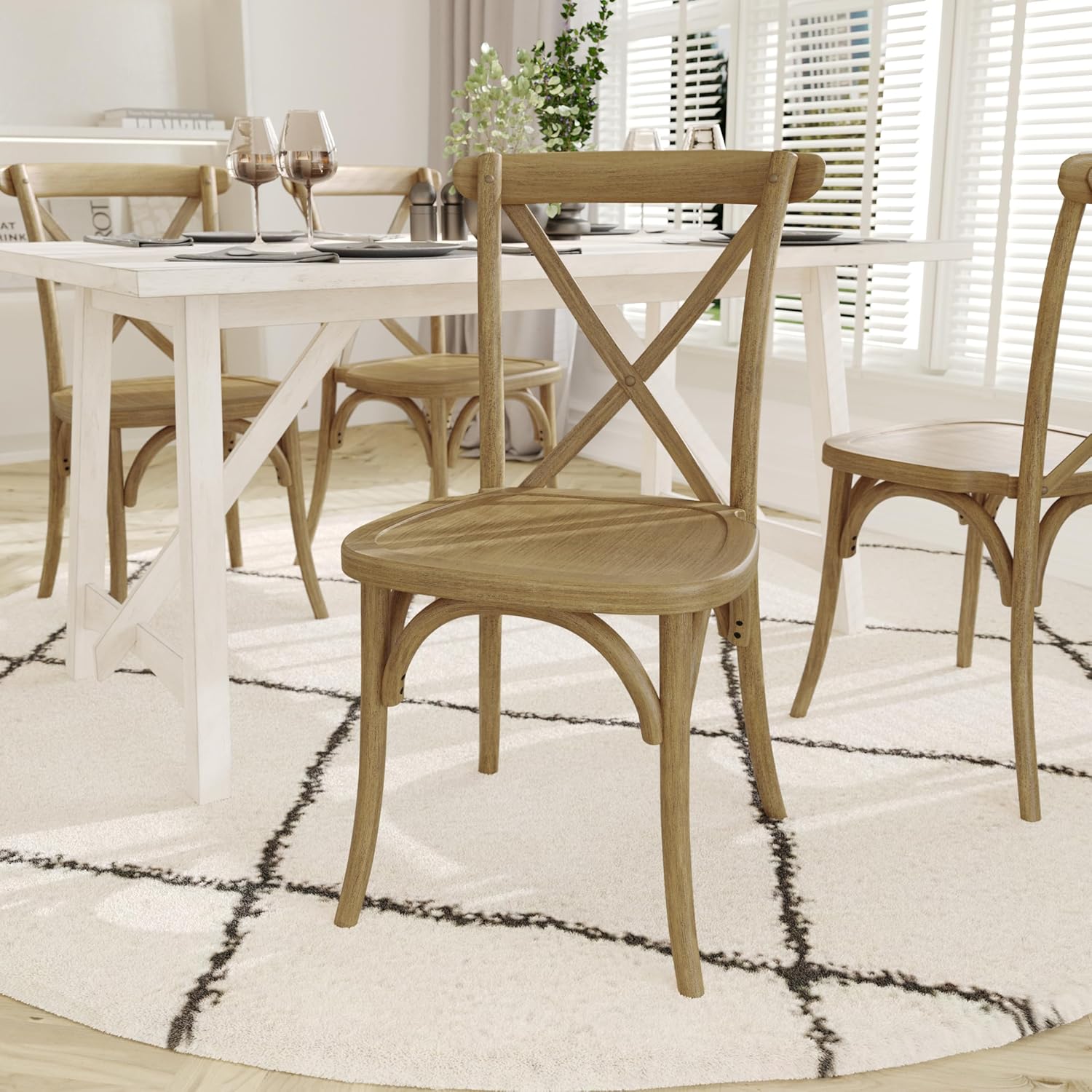 Amazon.com: EMMA + OLIVER Hensler Weather-Resistant Wood Look Cross ...