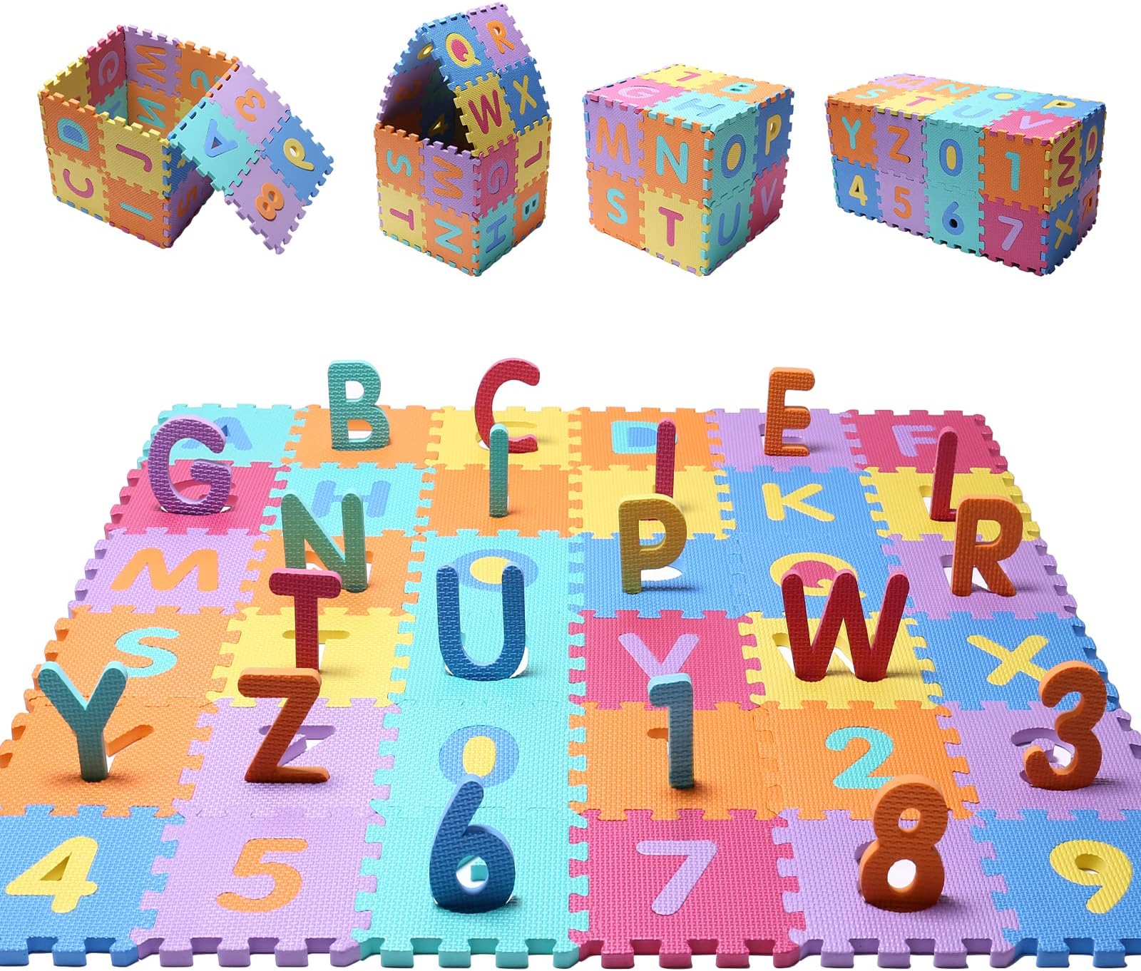 Amazon.com : Creative Baby 9 Piece Interactive Playmat i-Mat, My Animal ...