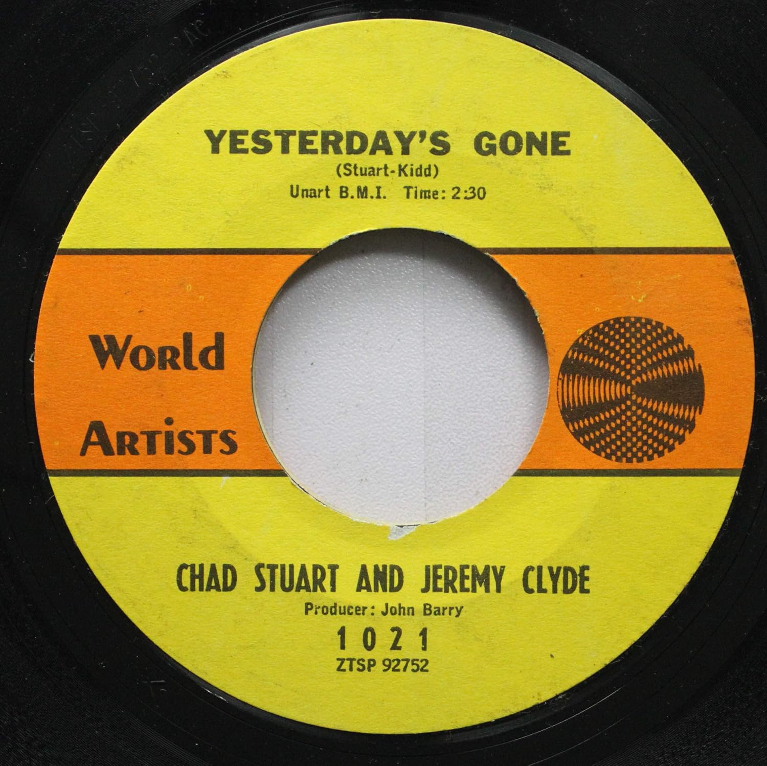 Chad Stuart and Jeremy Clyde 45 RPM Yesterday''s Gone / Lemon Tree by ...