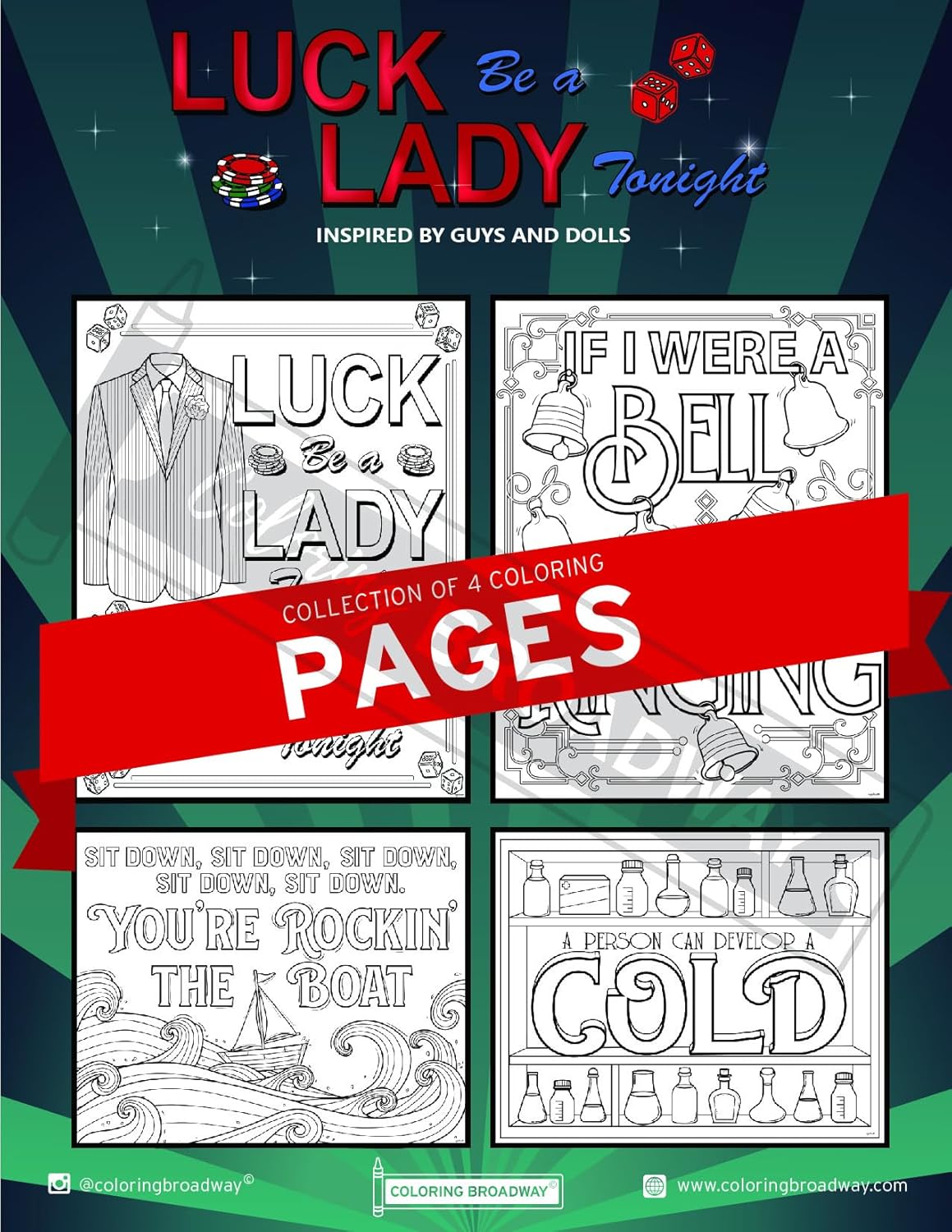 Amazon.com: Coloring Broadway - Guys & Dolls Inspired Coloring Pages ...