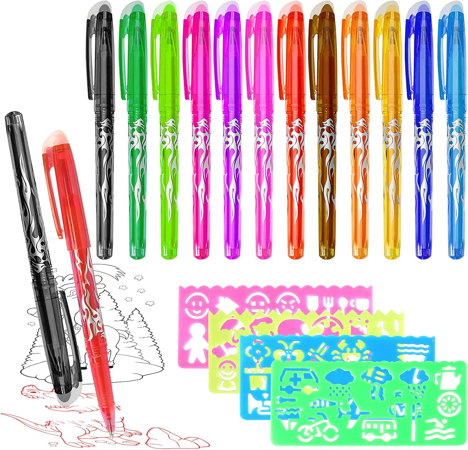 DUTIFUL 12PCS Erasable Pens Rub Out Pens Eraser Pen Erasable Gel Pens ...