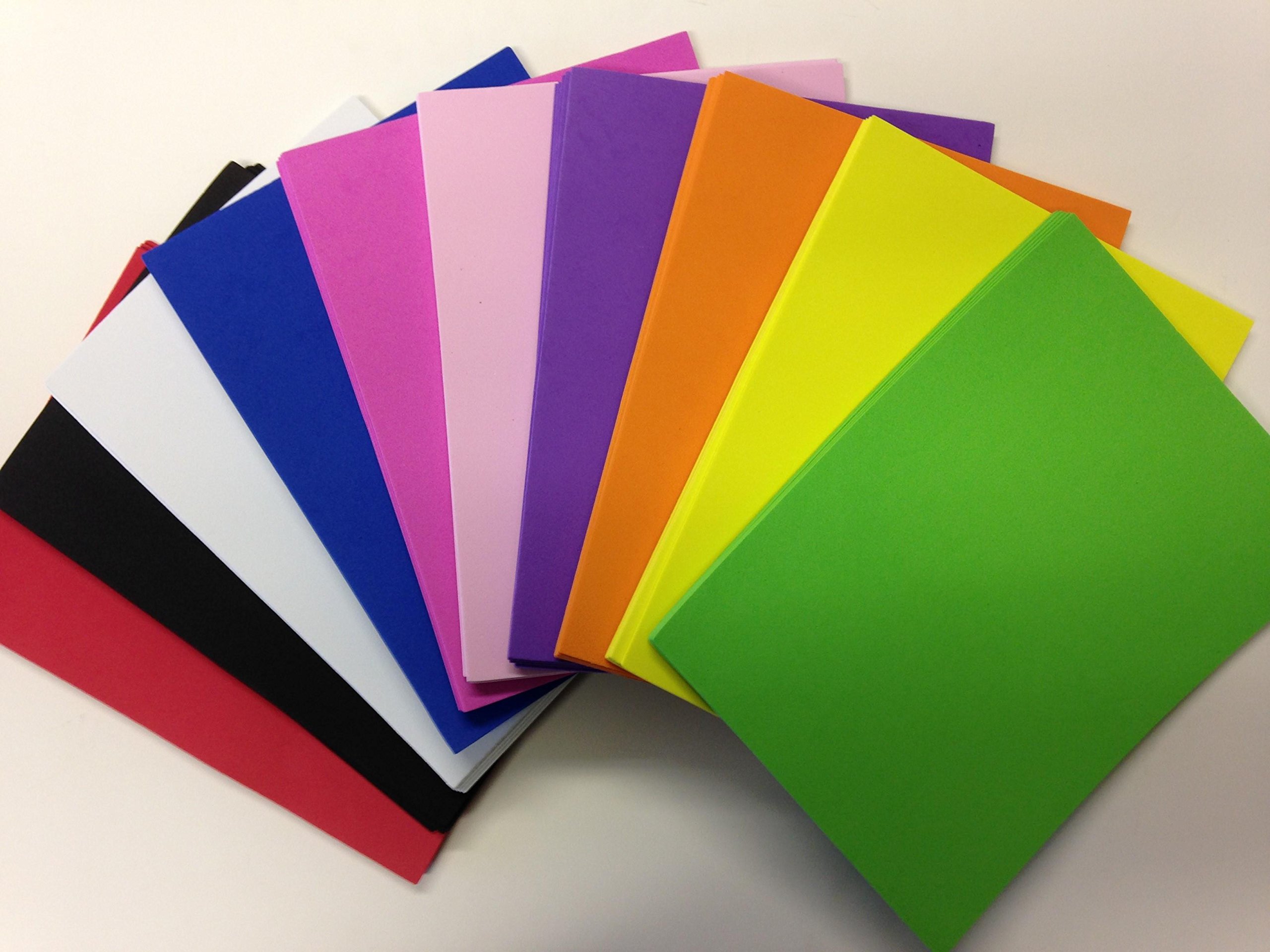 A4 Funky Foam 10 Sheets Assorted Colours : Amazon.co.uk: Outlet