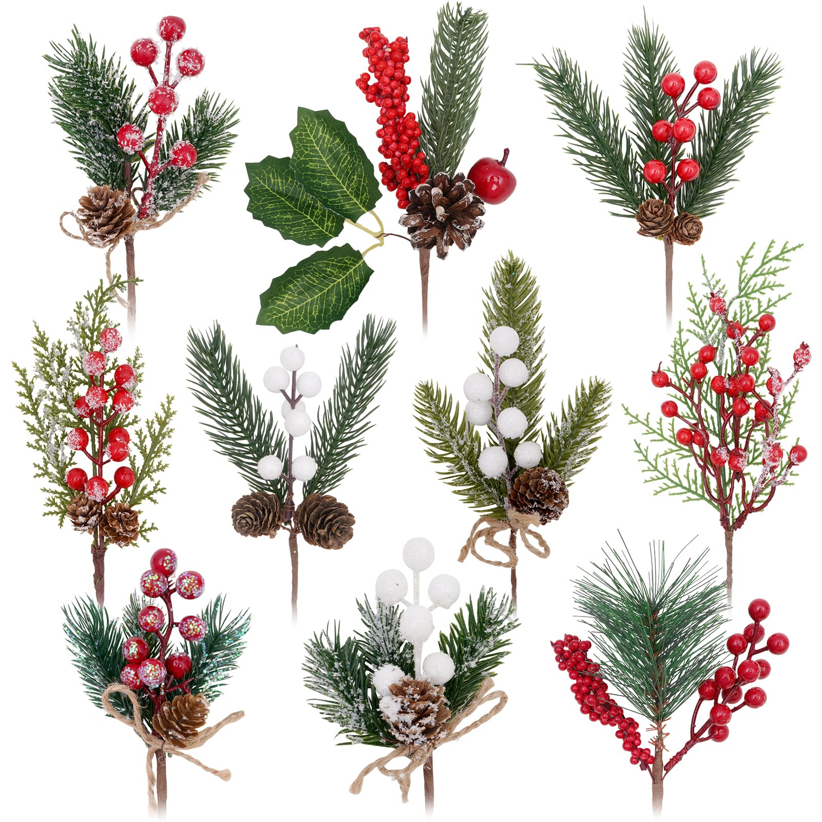 Snapklik.com : Islafeliz Artificial Christmas Picks For Floral Arrangement