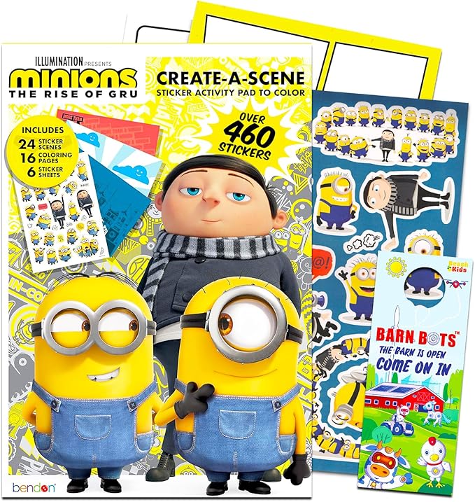 Amazon.com: Minions Despicable Me Create a Scene Sticker Activity Book ...