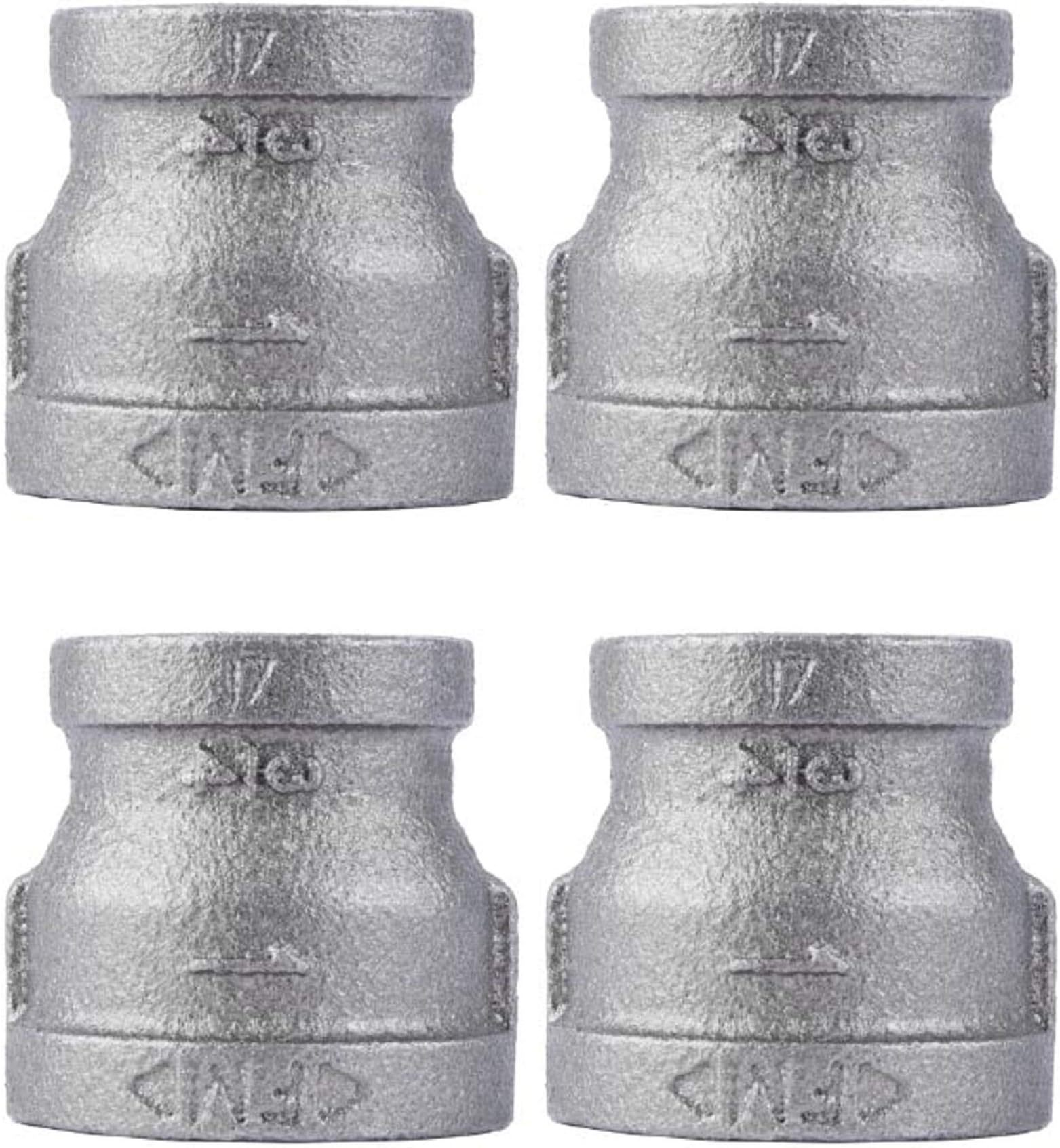 PIPE DÉCOR 3/4 in. Authentic Galvanized Malleable Iron Coupling, 8 Pack ...
