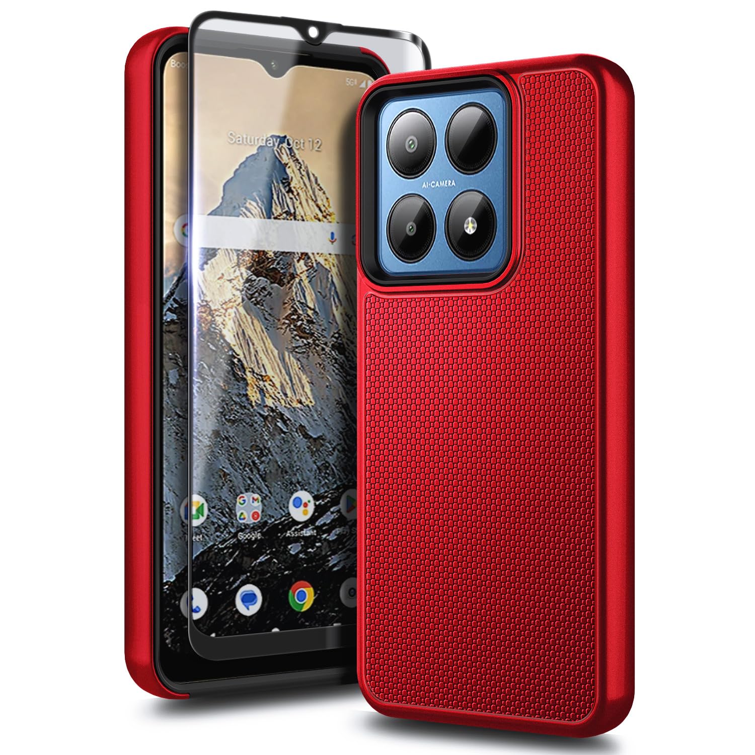 Amazon.com: WDHD Designed for Boost Summit 5G Case with Tempered Glass ...