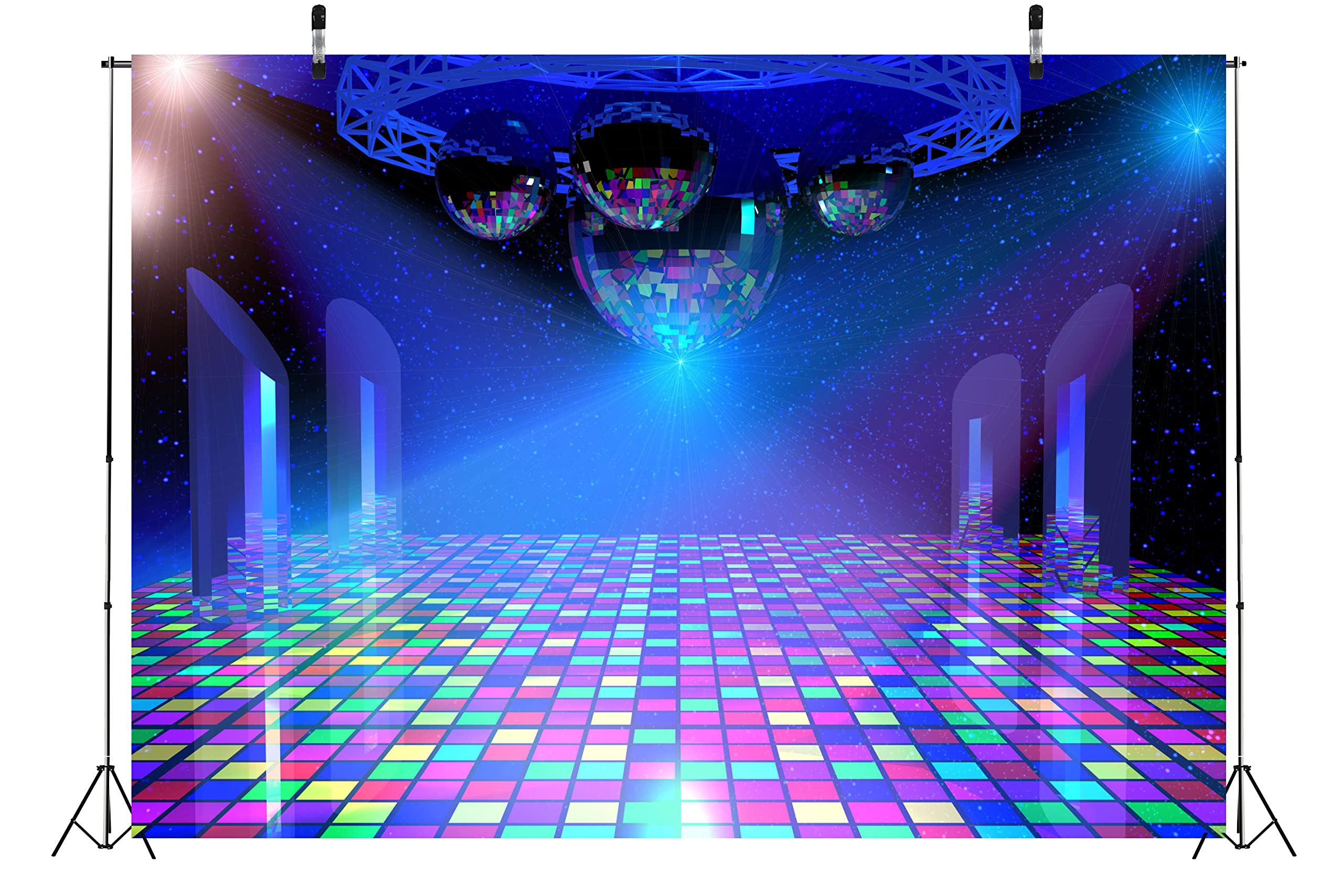 Snapklik.com : BELECO Disco Party Backdrop 10x6.5ft Fabric 70s 80s 90s ...