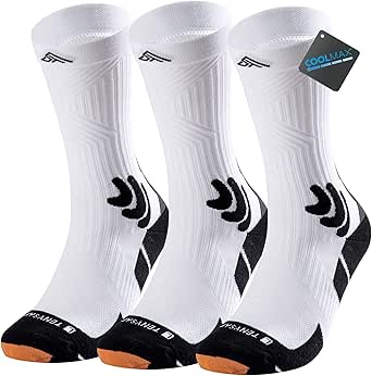 Amazon.com: TENYSAF Men's Compression Running Socks: Coolmax Athletic ...