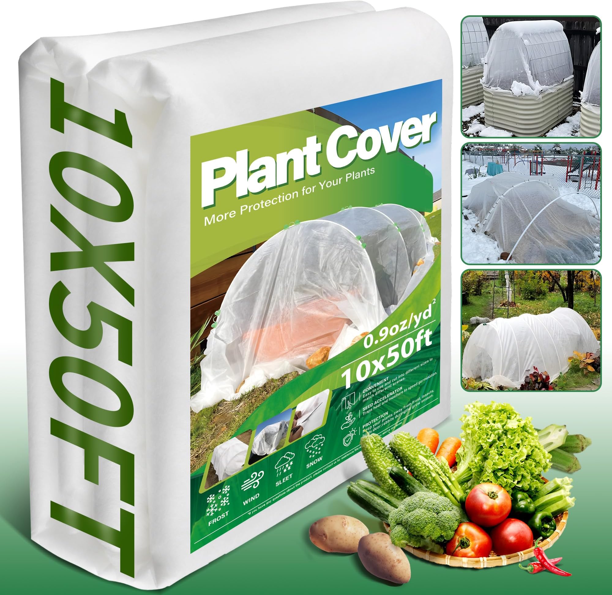 Amazon.com : Plant Covers Freeze Protection 10x30ft Floating Row Cover ...