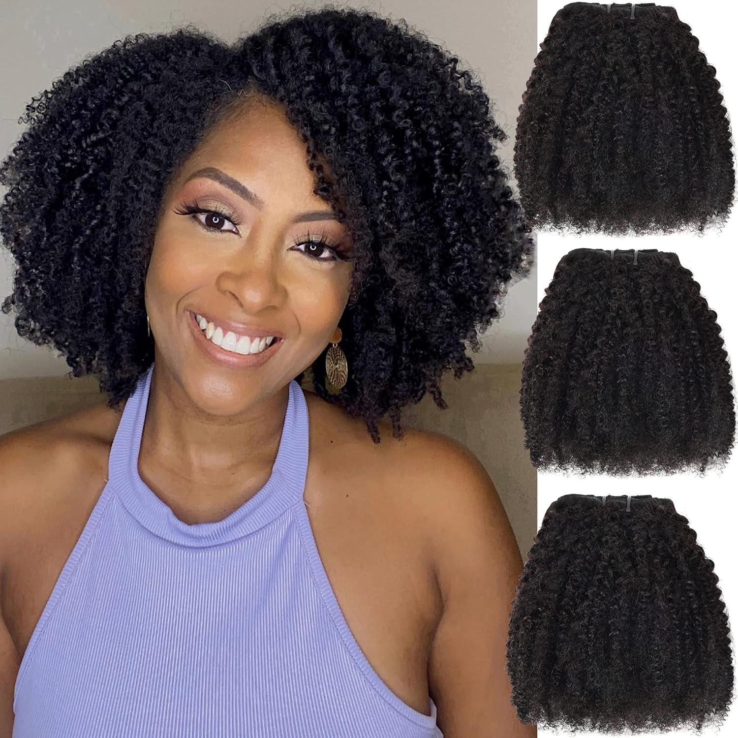 Amazon.com : Beauty Youth Afro Kinky Curly Clip in Hair Extensions Afro ...