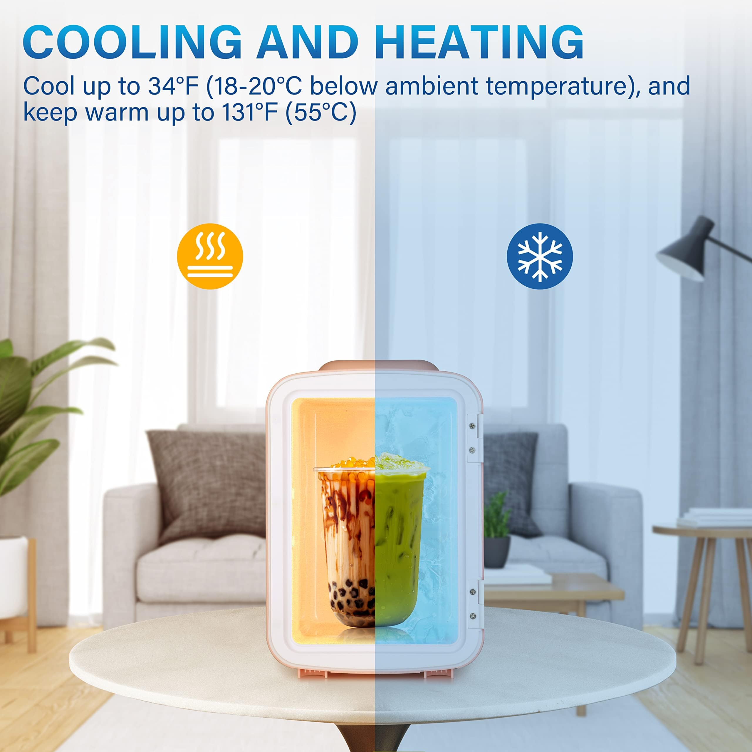 Snapklik.com : 4L/6 Can Mini Fridge, Portable Cooler & Warmer Freon ...
