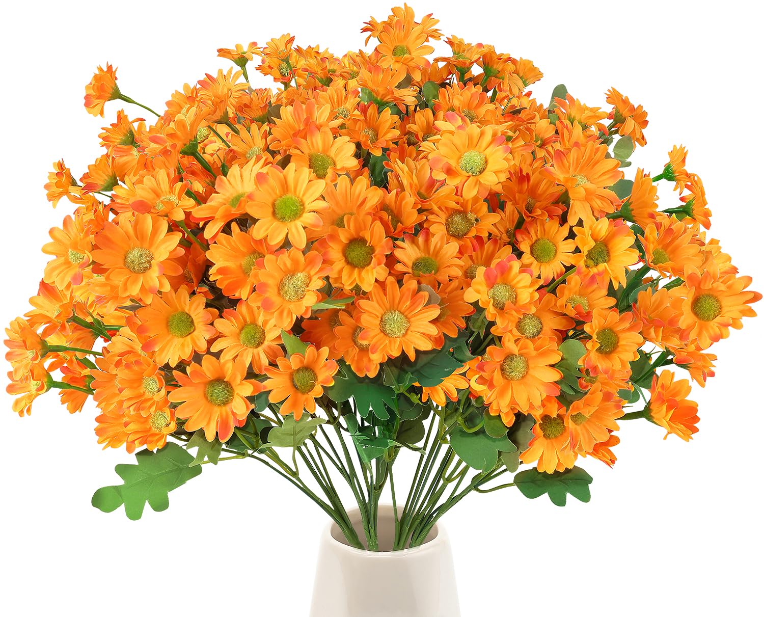 Amazon.com: 8 Bundles Faux Mums for Outdoor Planters, Artificial Mums ...