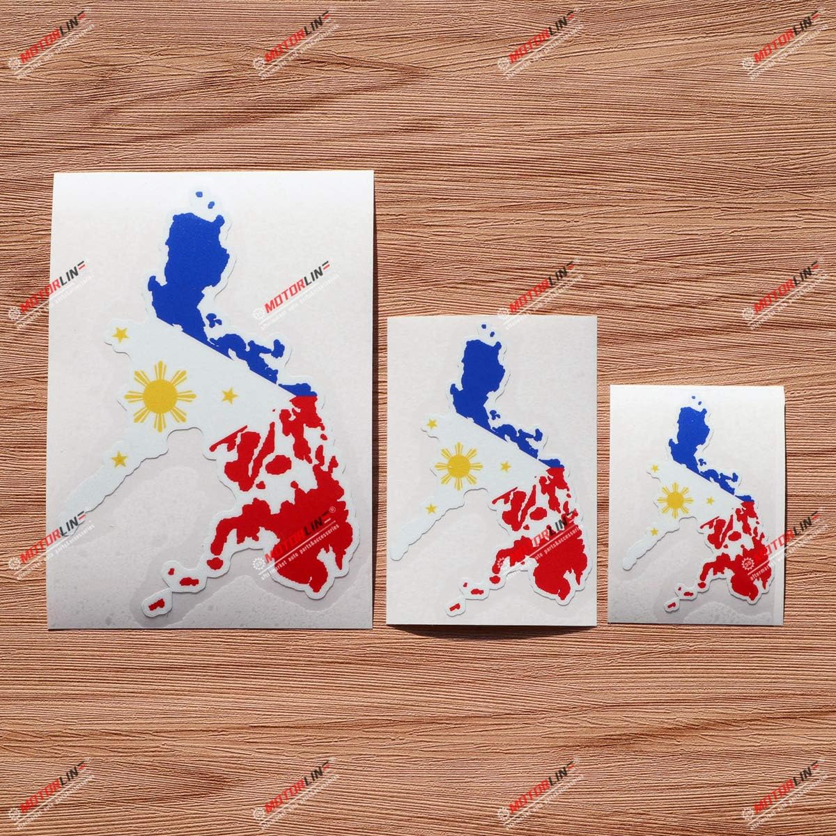Amazon.com - 2X White 6'' Philippines map Outline Decal Sticker Car ...