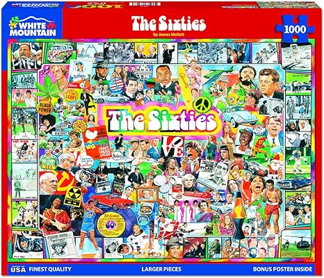Amazon.com: White Mountain Puzzles The Sixties - 1000 Piece Jigsaw ...
