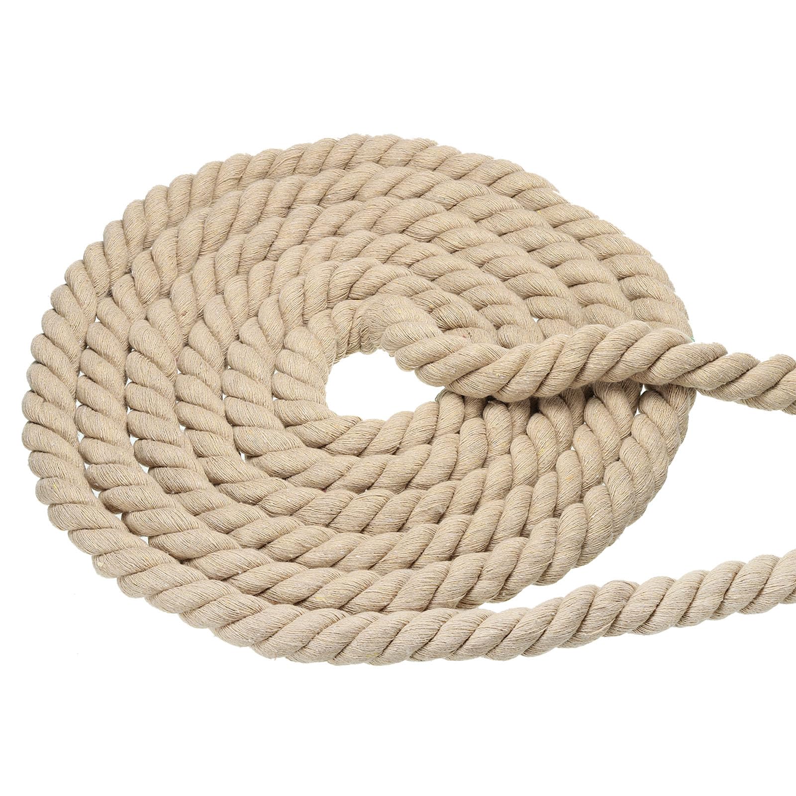 Amazon.com: PATIKIL 3/4 Inch x 25 Feet Natural Twisted Cotton Rope, 3 ...